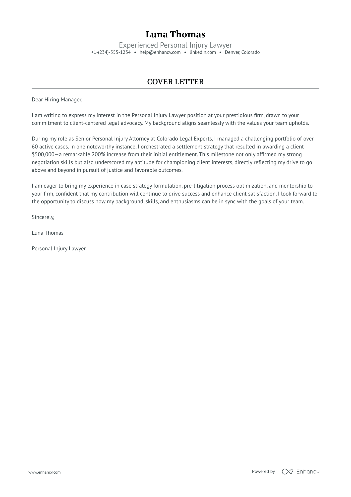 11 Professional Lawyer Cover Letter Examples and Template for 2024 ...