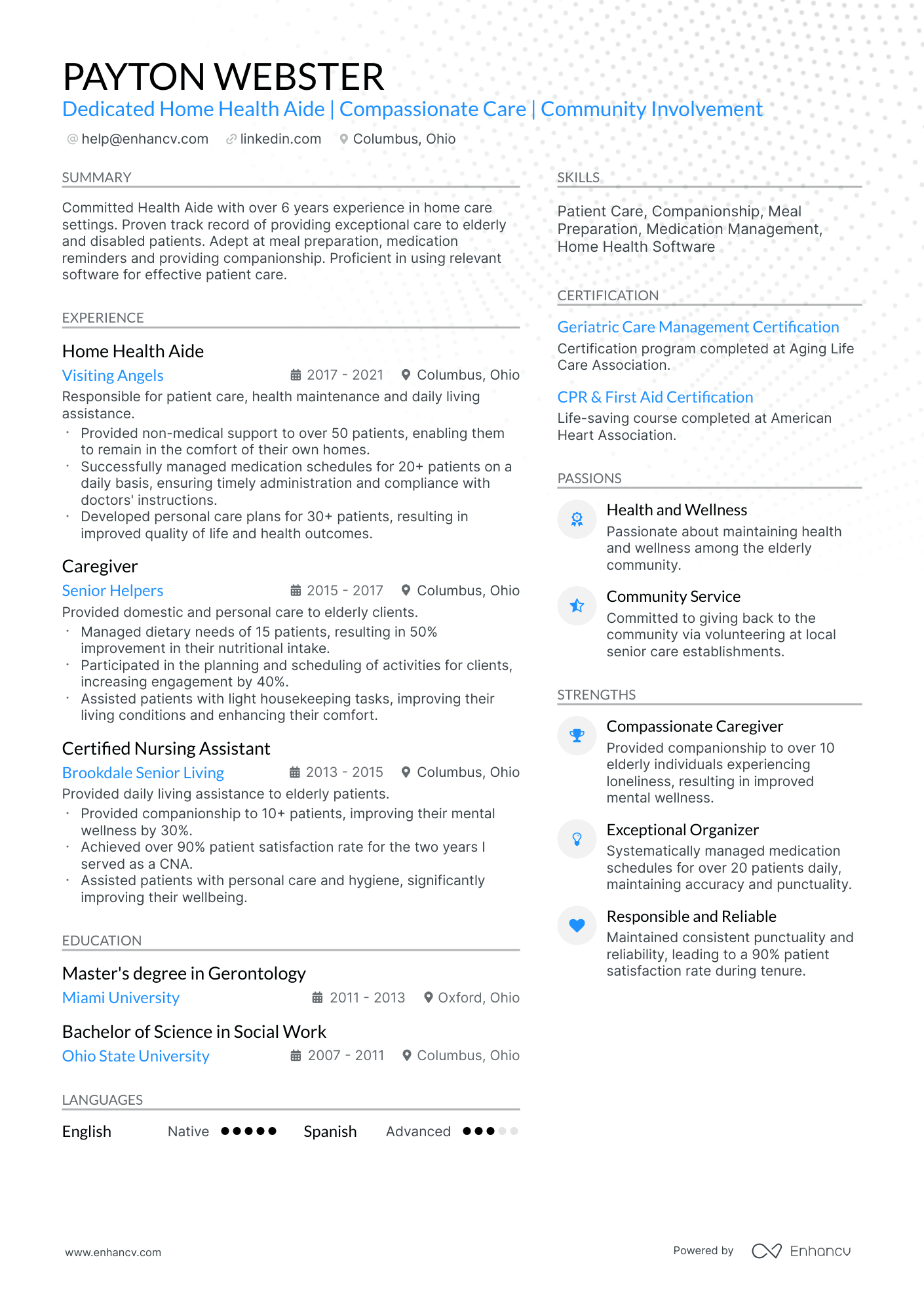 10 Private Caregiver Resume Examples & Guide for 2026