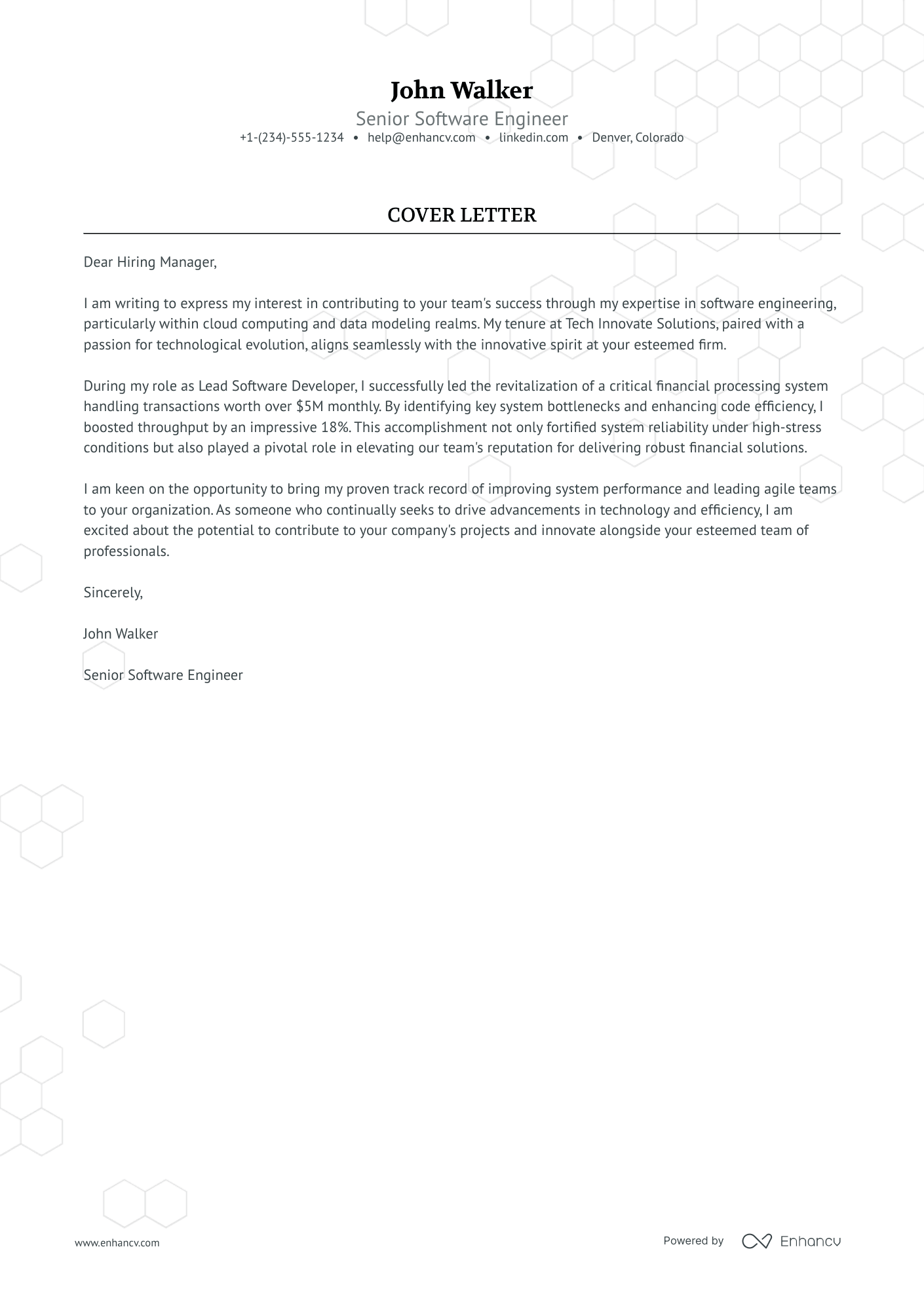 6 Professional Software Developer Cover Letter Examples and Template ...