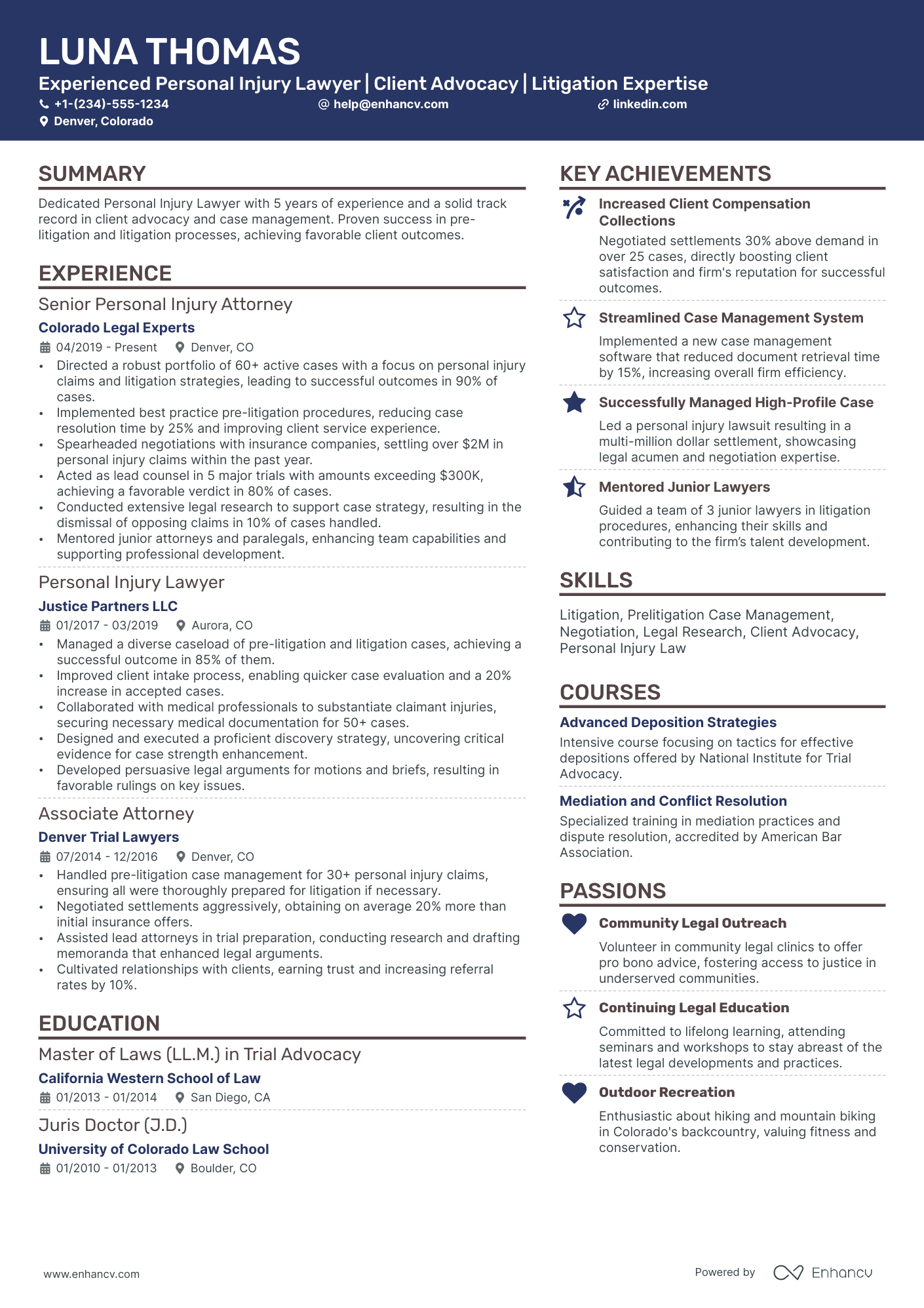 10 Litigation Lawyer Resume Examples & Guide for 2026