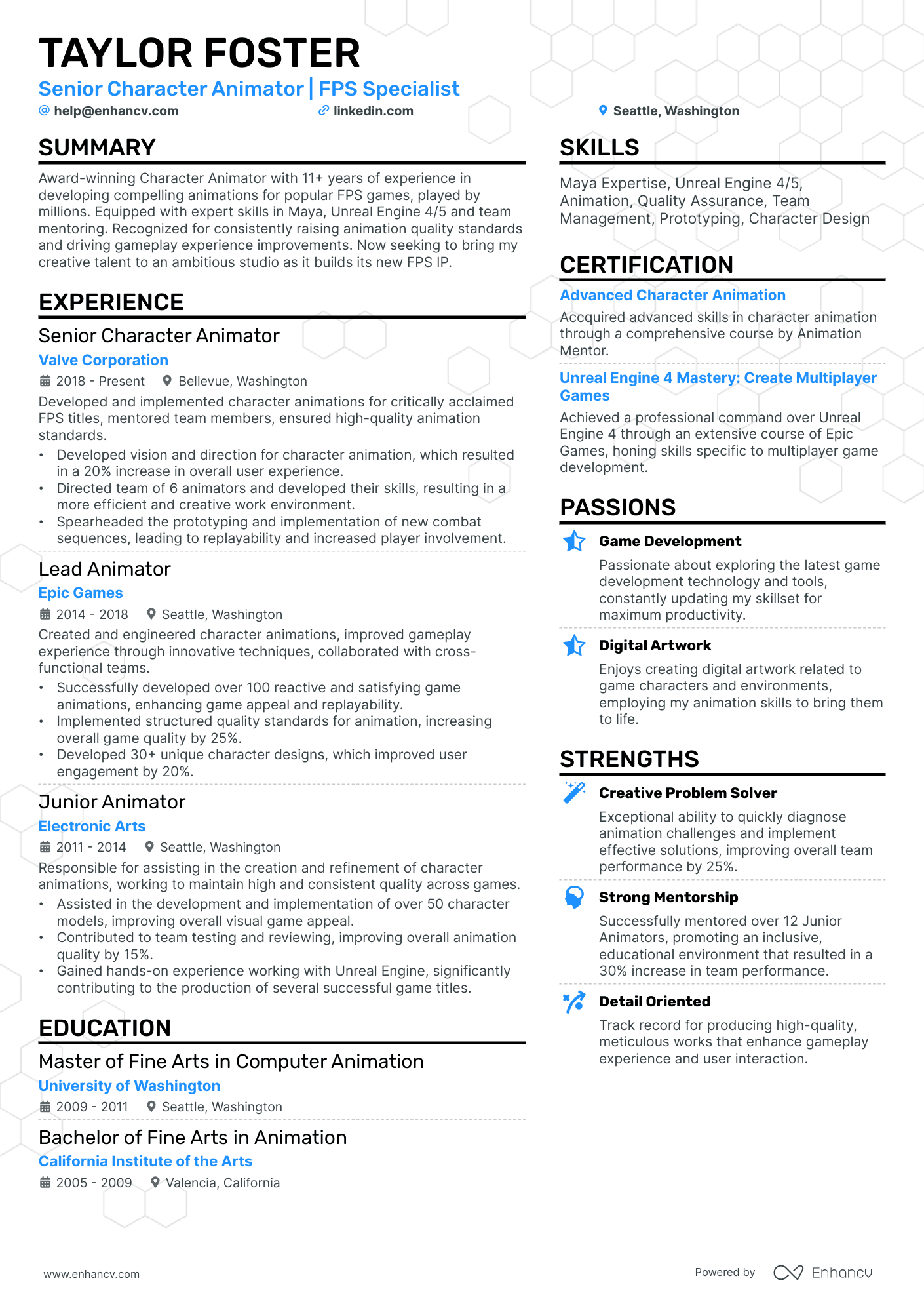 10 Character Animator Resume Examples & Guide for 2026