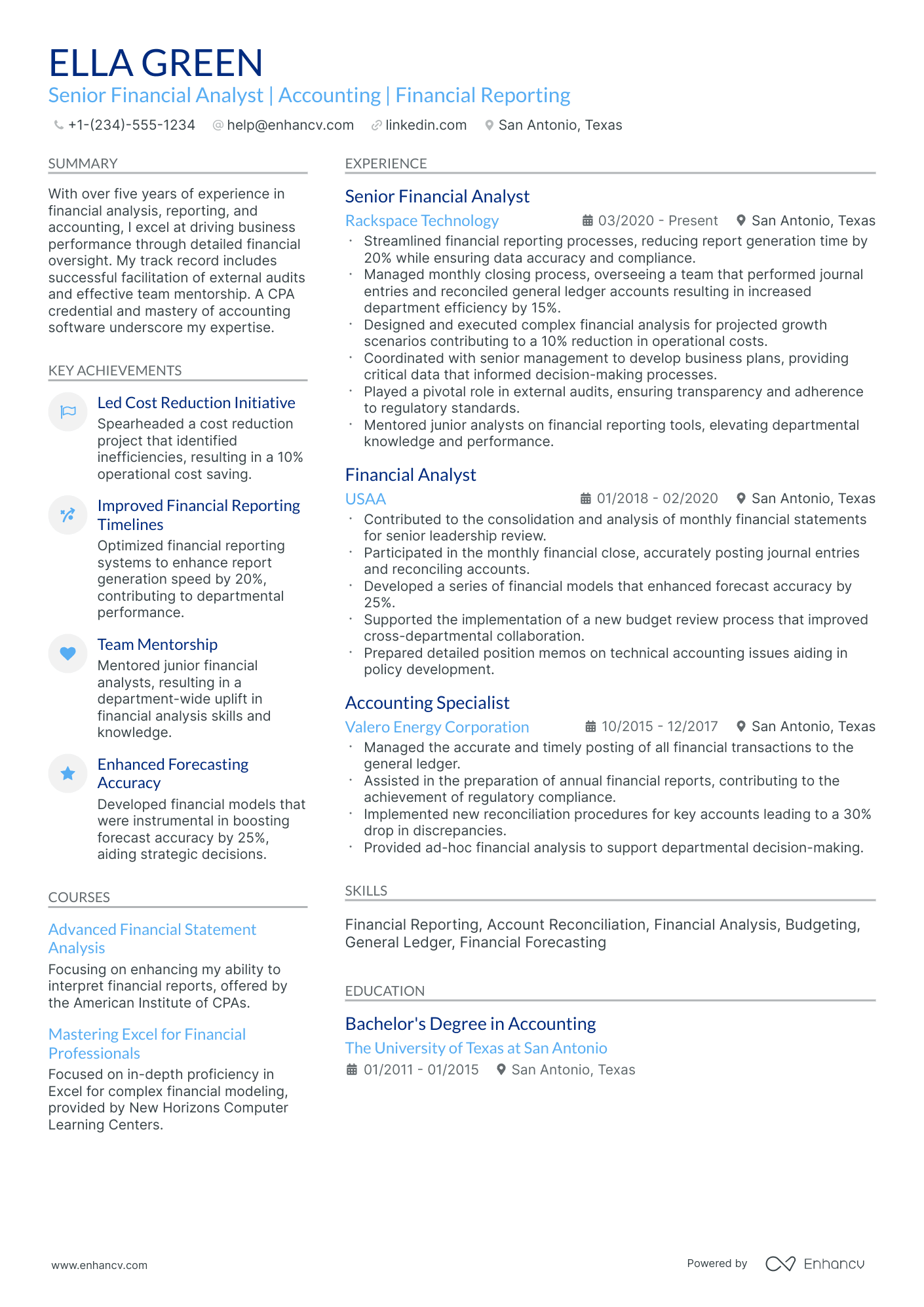 10 Corporate Financial Analyst Resume Examples & Guide for 2025