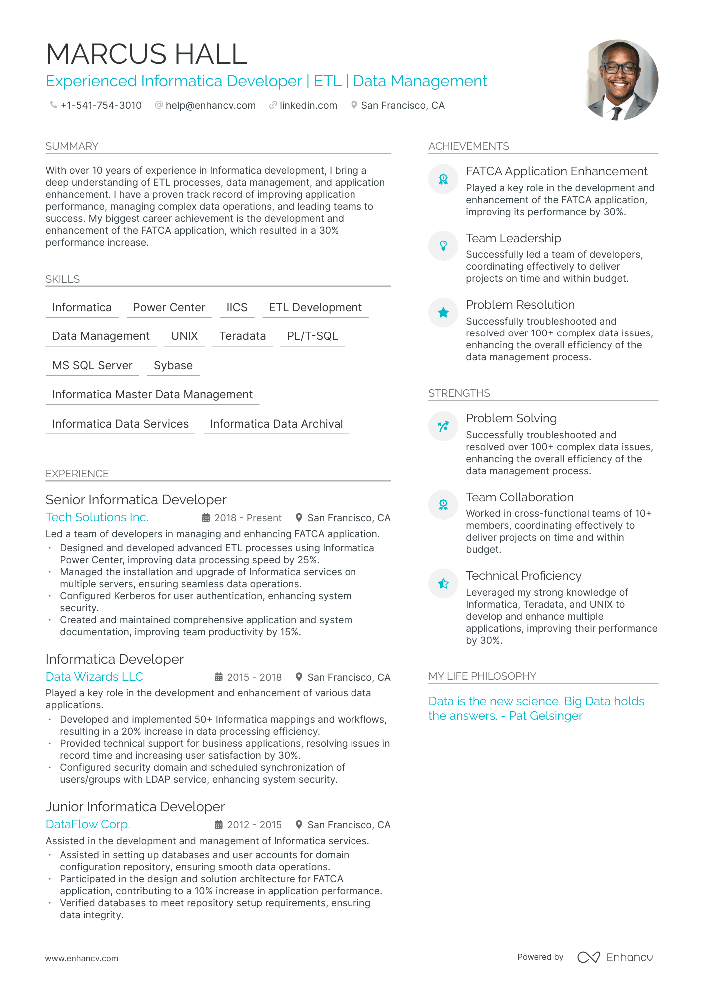 5 Informatica Resume Examples & Guide for 2025