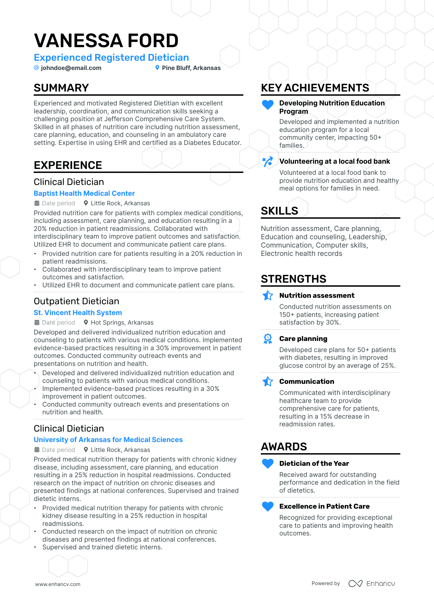 10 Dietician Resume Examples & Guide for 2026