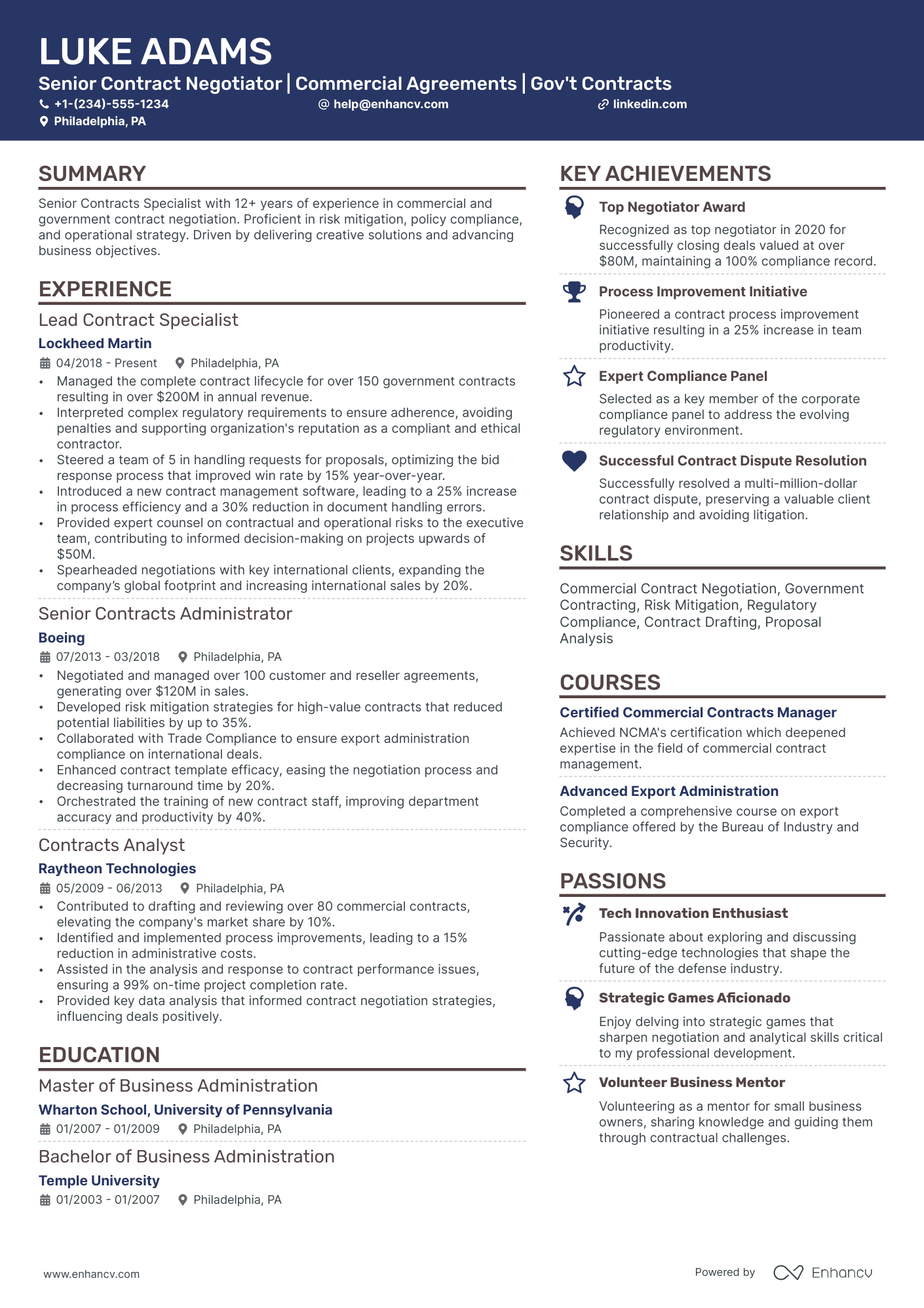 10 Contracts Manager Resume Examples & Guide for 2026