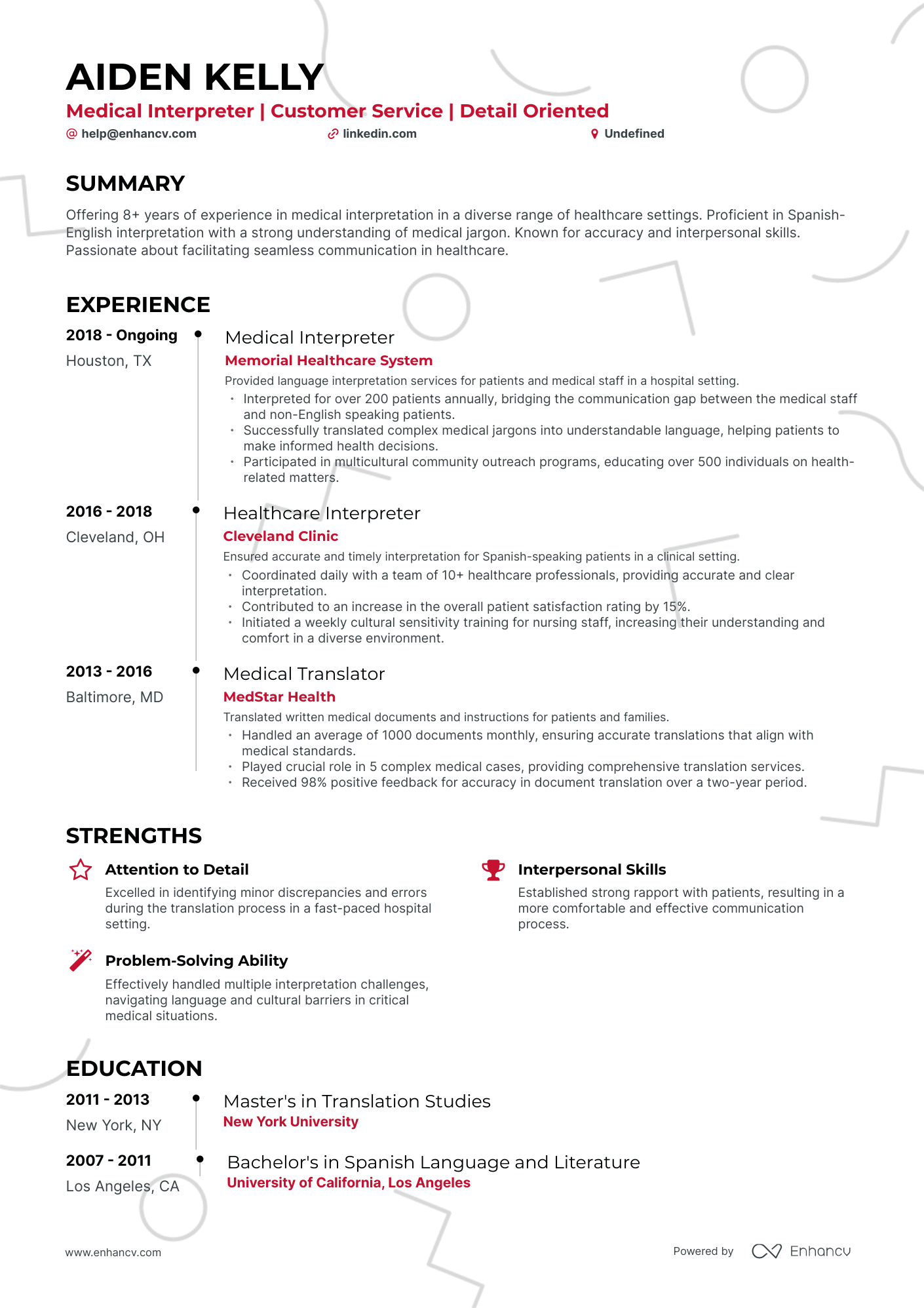 5 Medical Interpreter Resume Examples & Guide for 2023