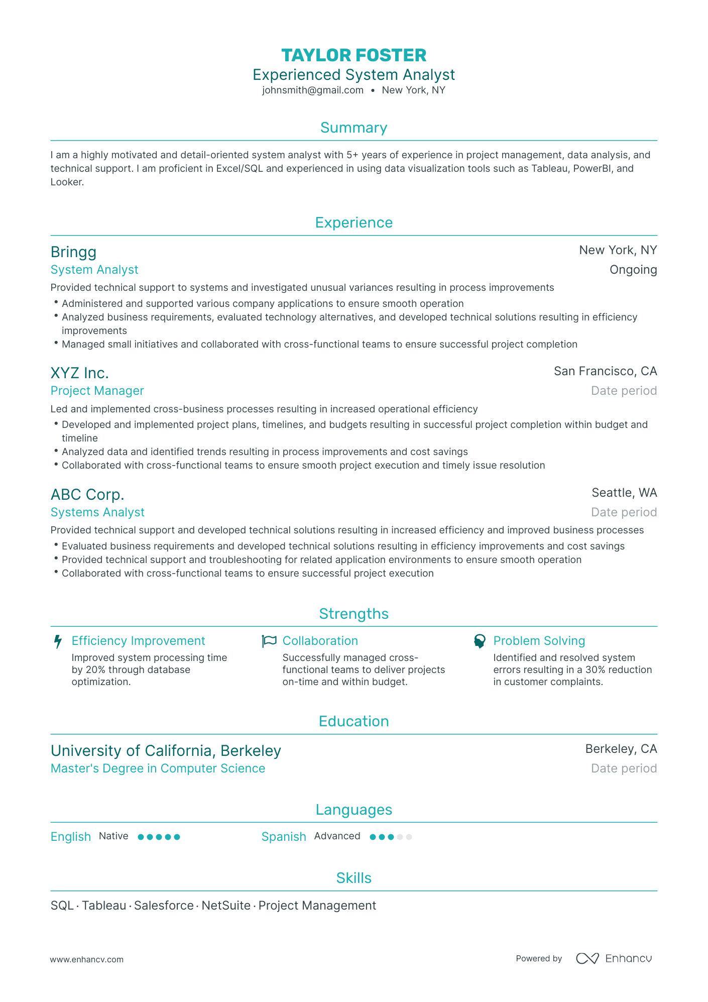 5 System Analyst Resume Examples & Guide for 2023