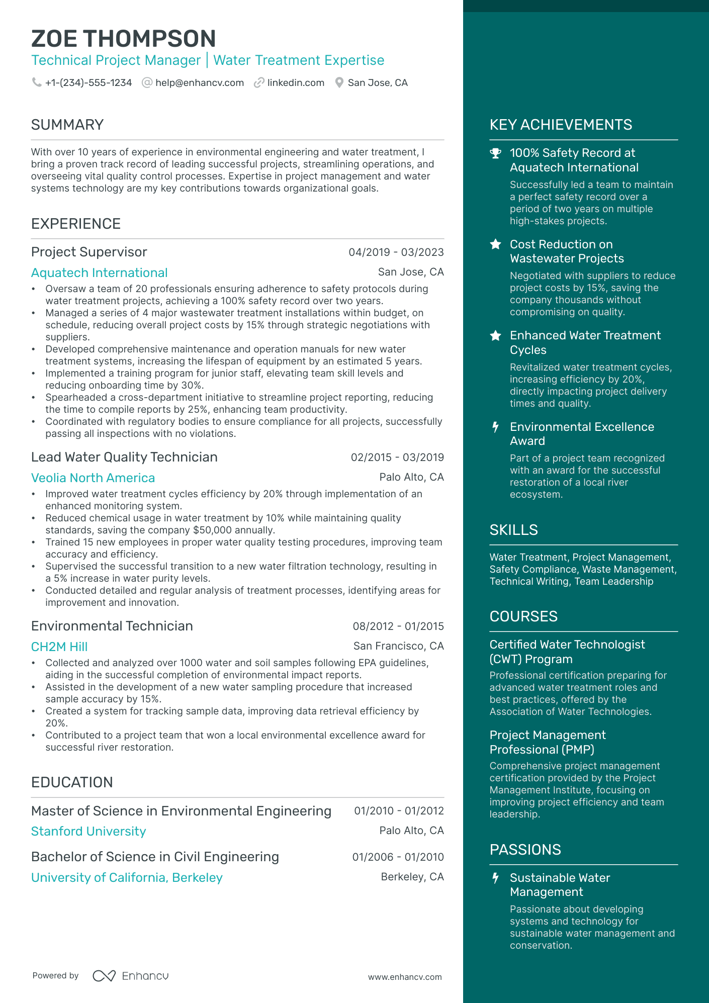 10 Environmental Consultant Resume Examples & Guide for 2026
