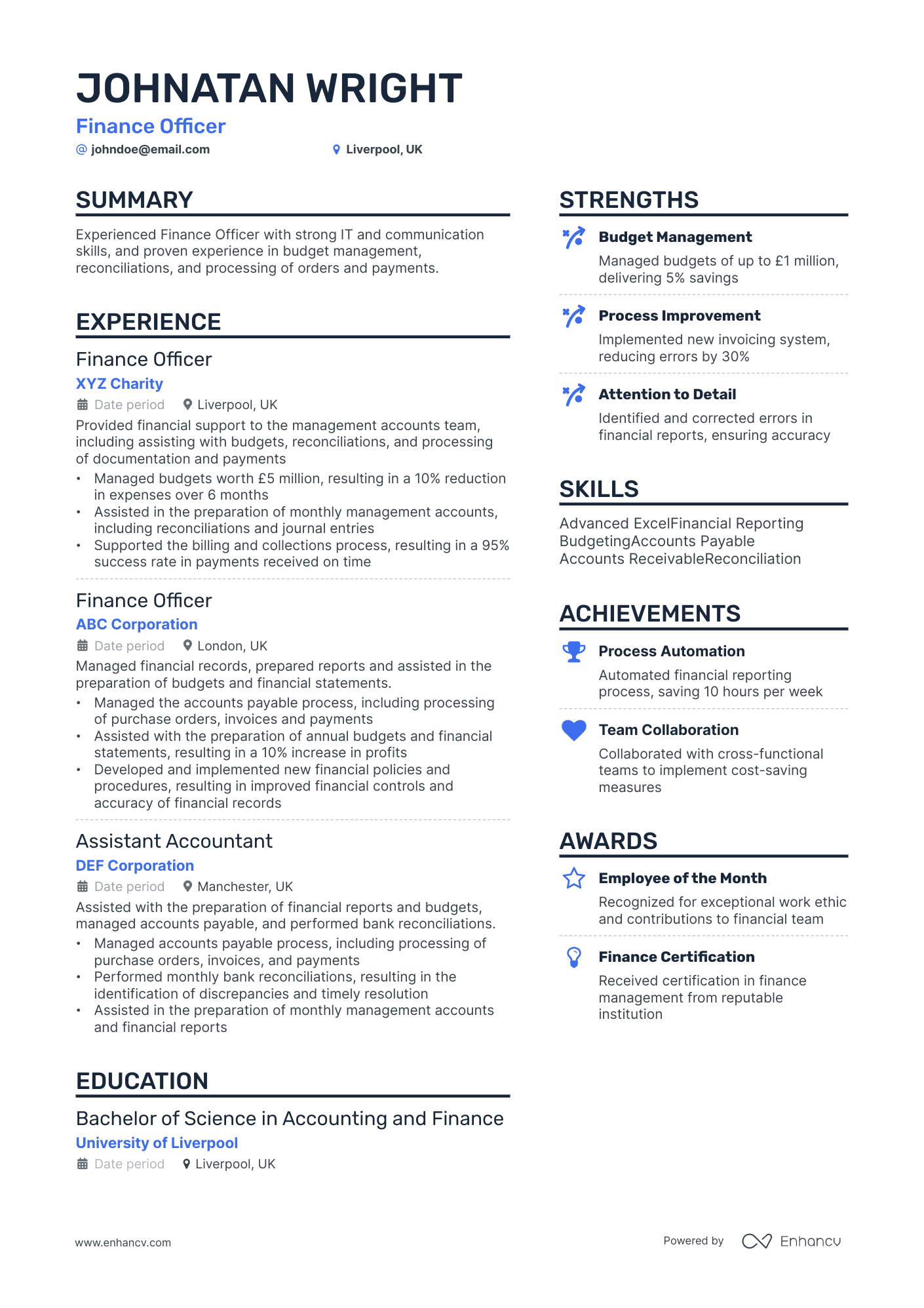 13 Finance Manager Resume Examples & Guide for 2024