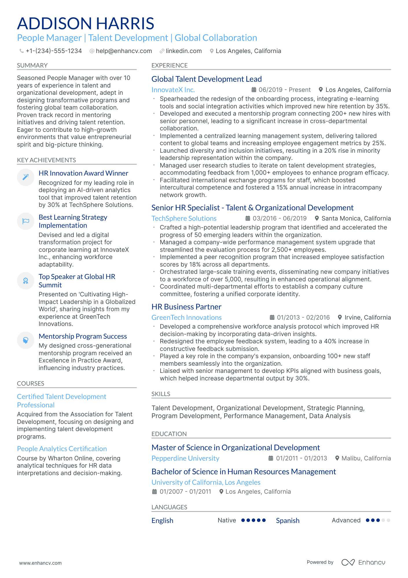 10 People Manager Resume Examples & Guide for 2026