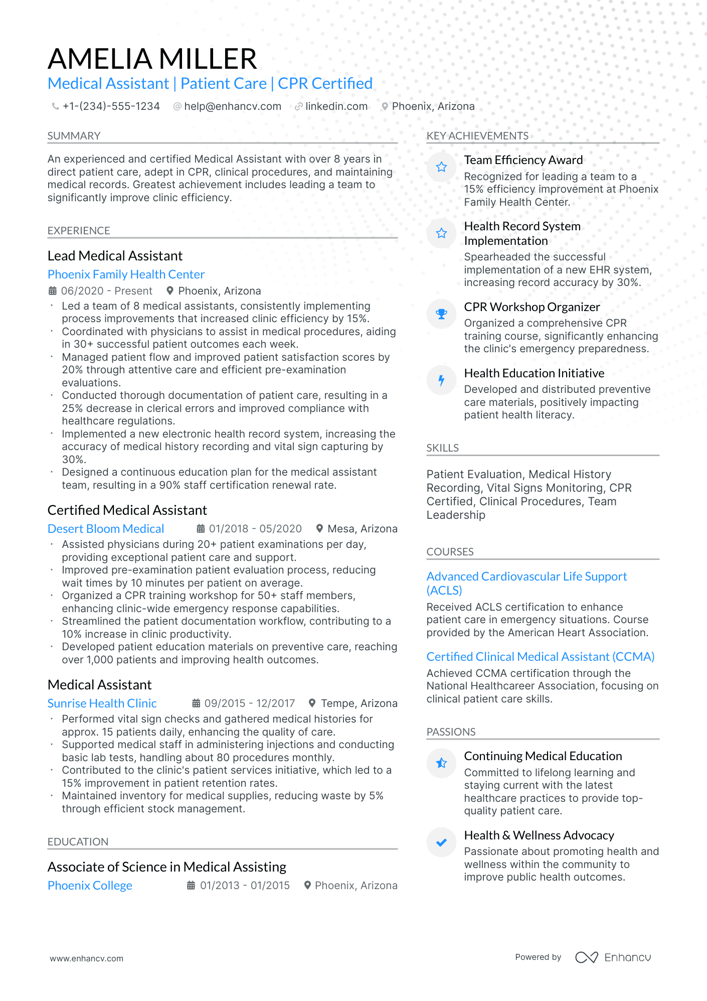 10 Clinical Medical Assistant Resume Examples & Guide for 2026
