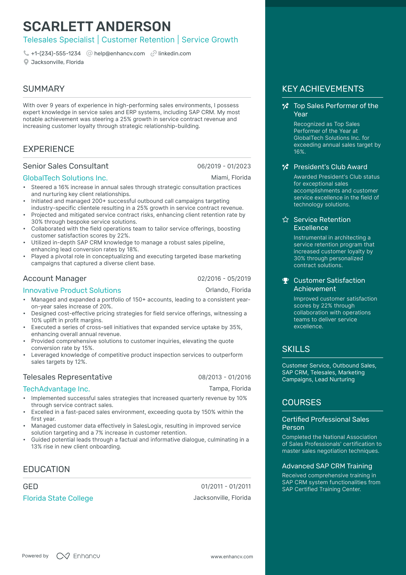 10 Telesales Representative Resume Examples & Guide for 2026