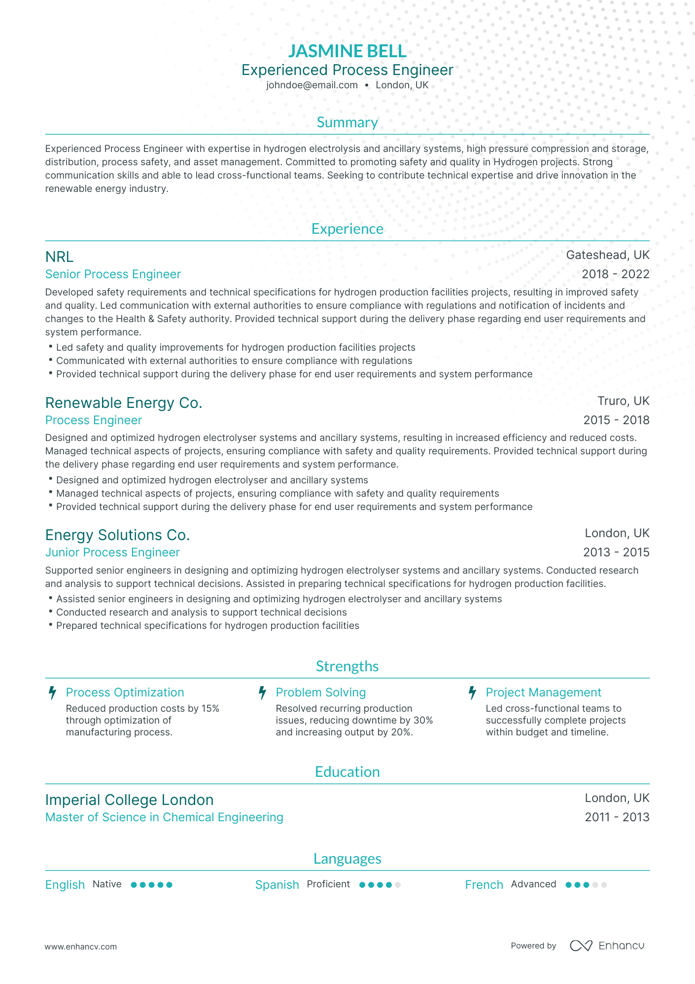 5 Process Engineer Resume Examples & Guide for 2023