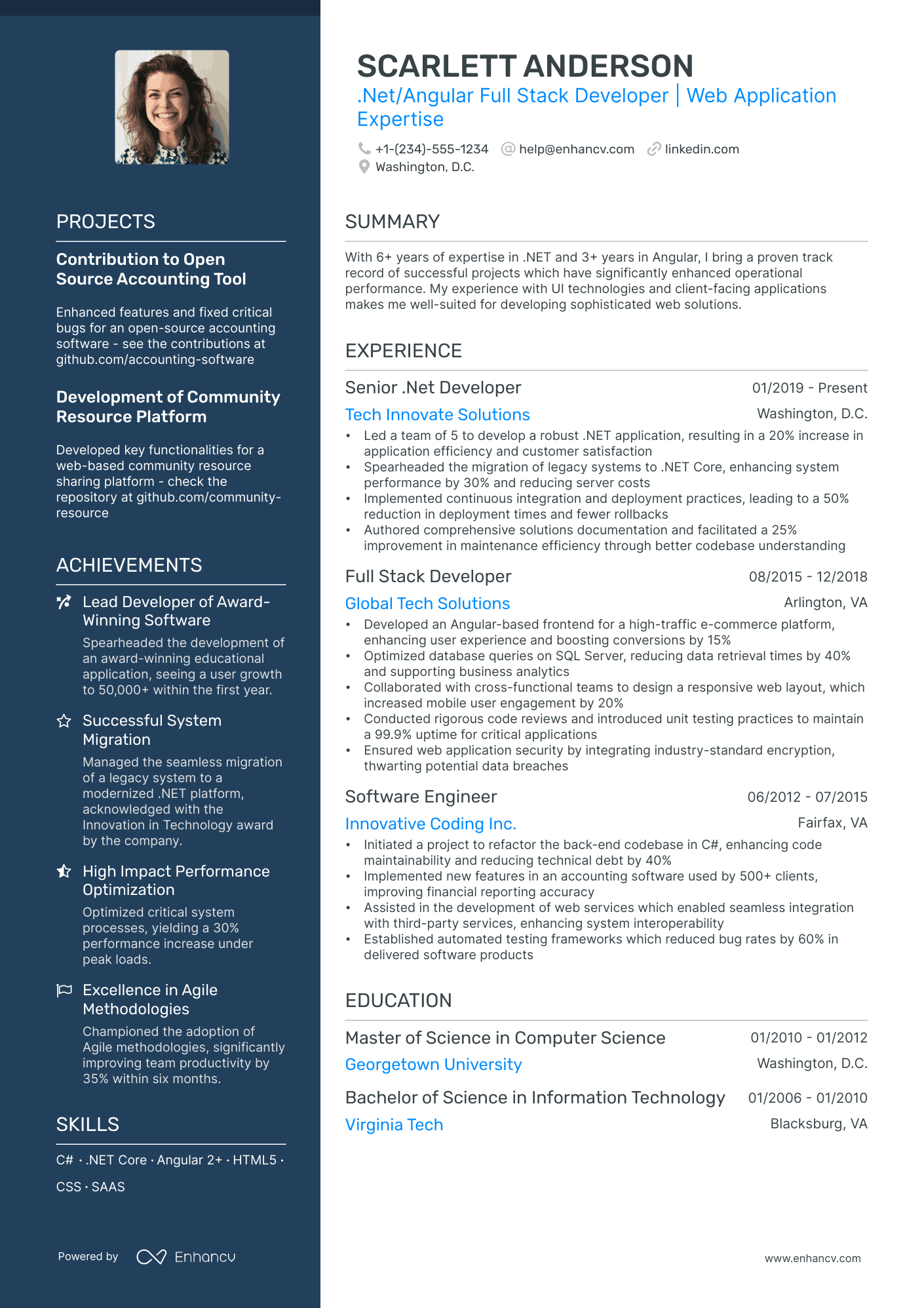 5 Angular Full Stack Developer Resume Examples & Guide for 2024