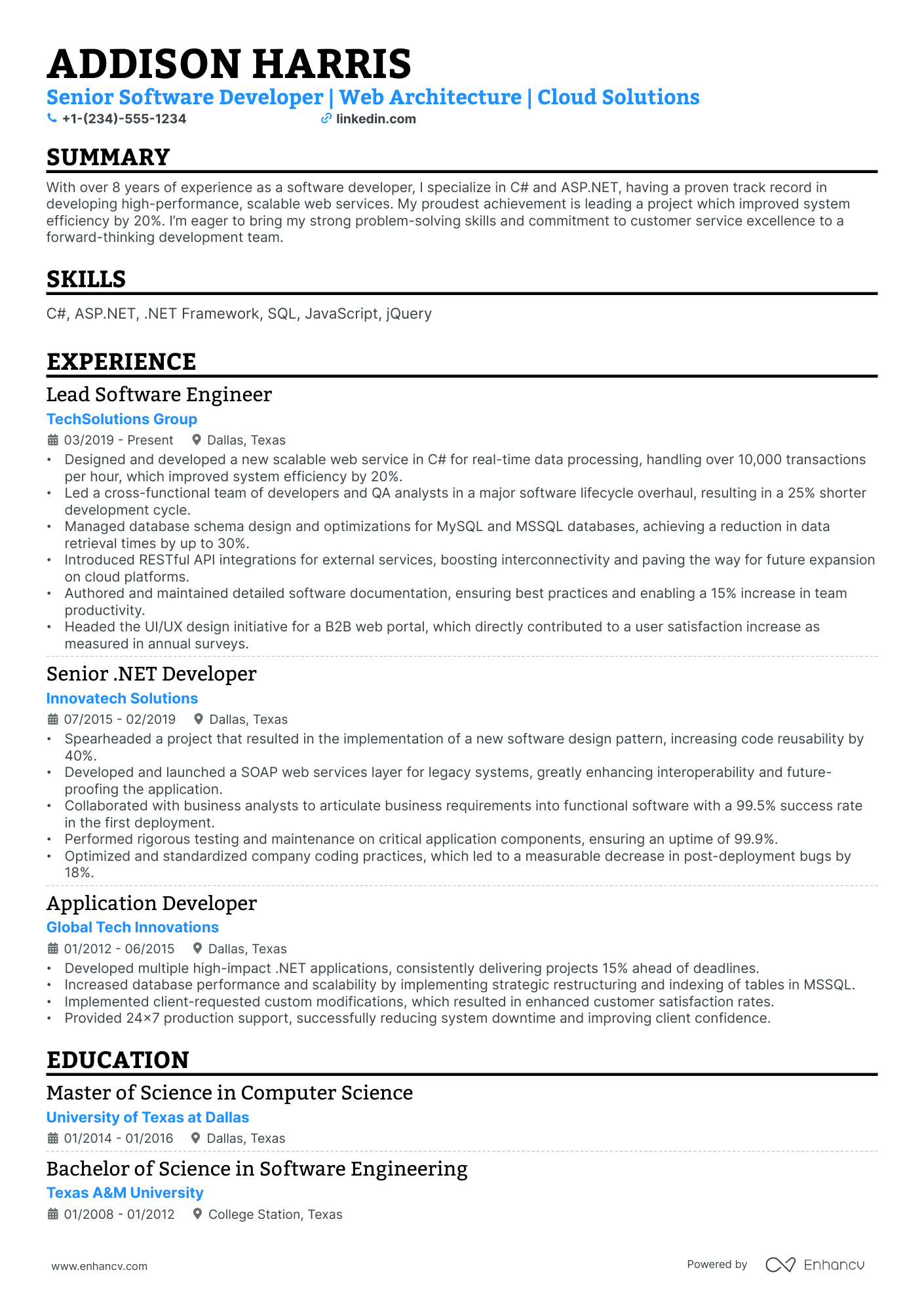 10 Junior Web Developer Resume Examples & Guide for 2025
