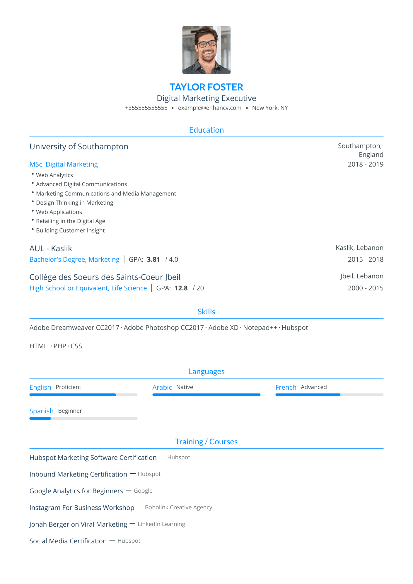 5 Digital Marketing Executive Resume Examples & Guide for 2023