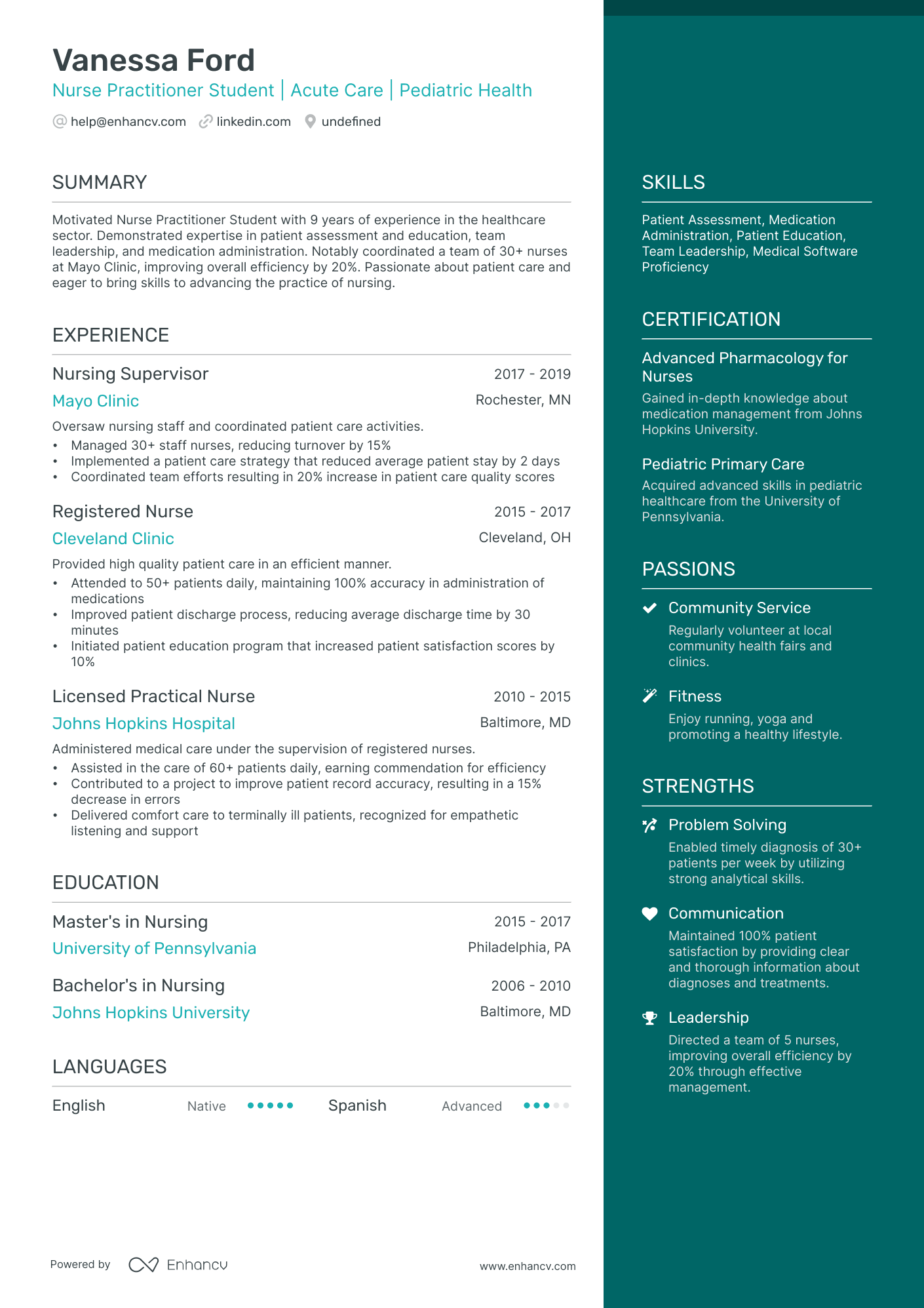 10 Nurse Practitioner Student Resume Examples & Guide for 2026