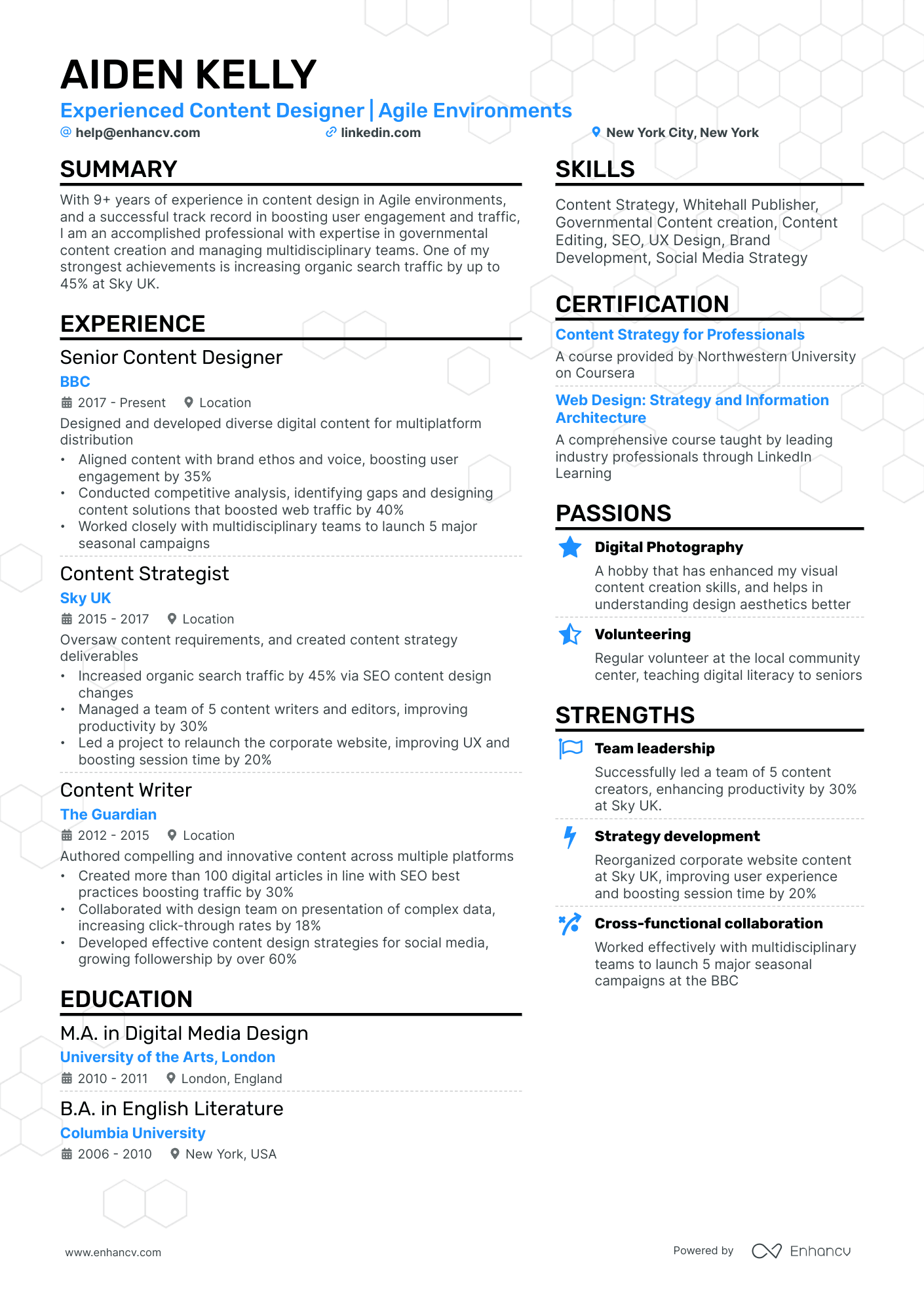 10 Content Designer Resume Examples & Guide for 2025