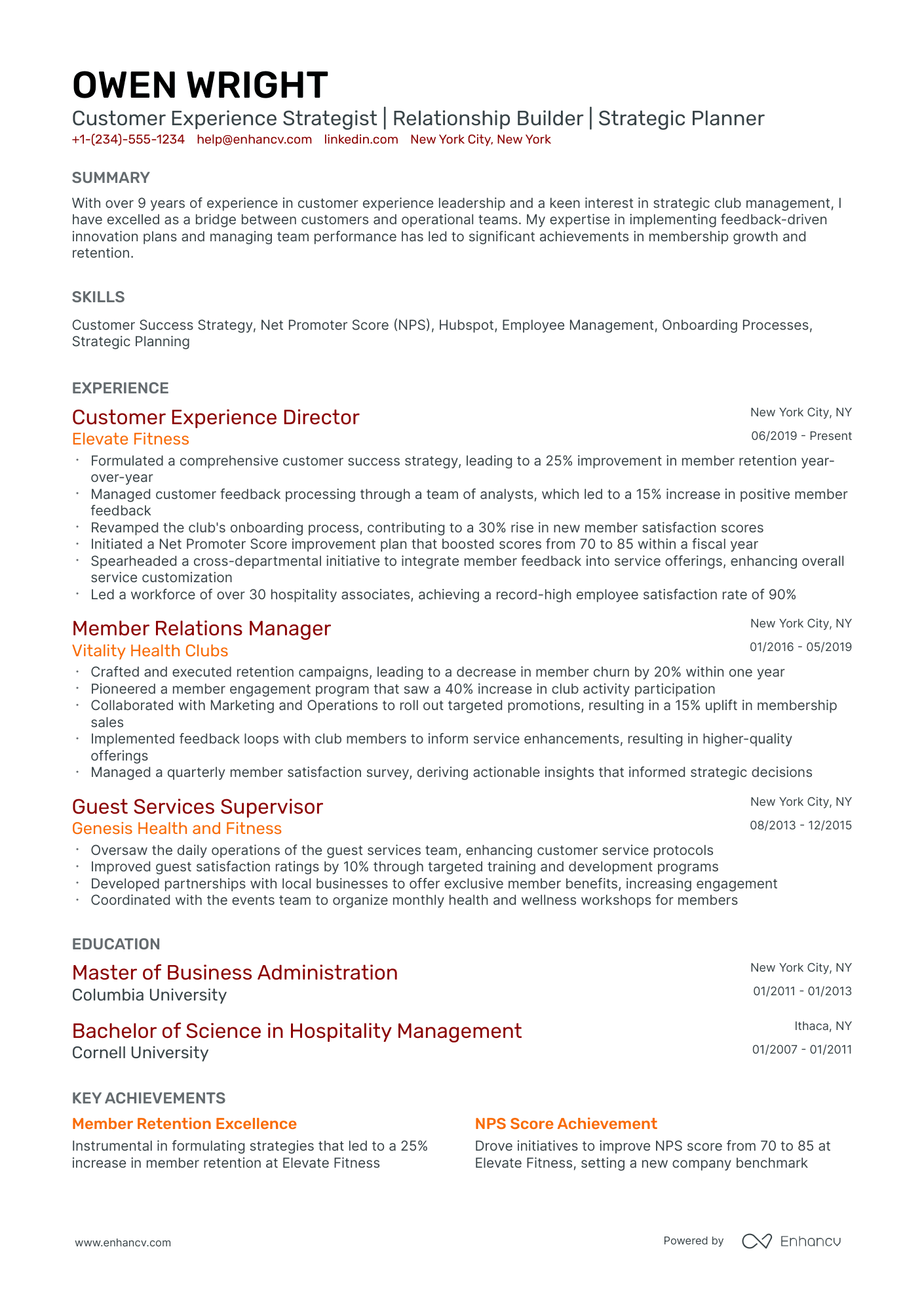 10 Hospitality Manager Resume Examples & Guide for 2026