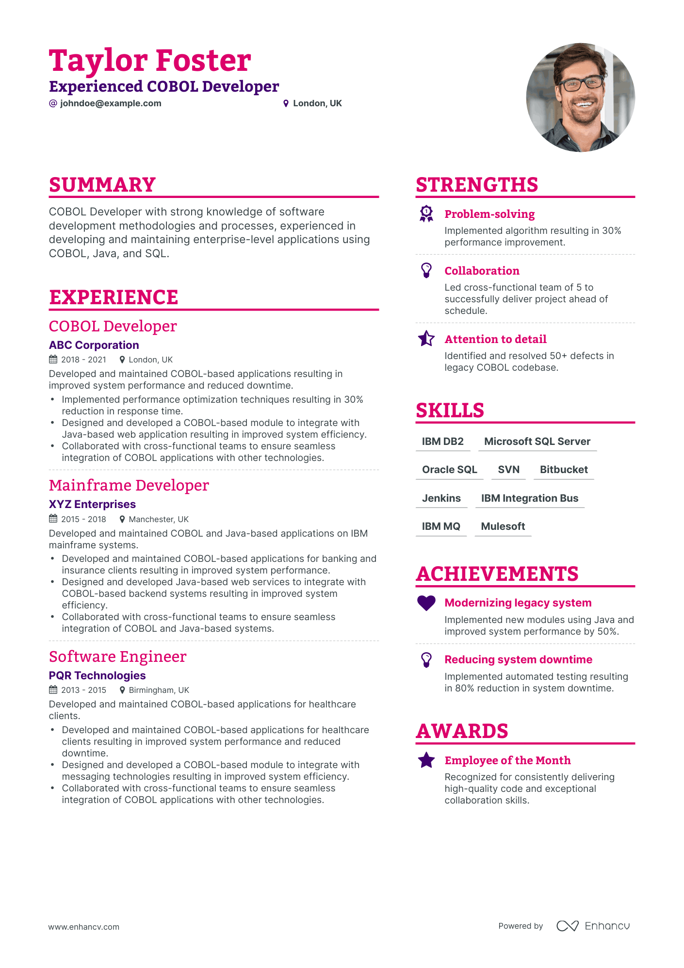 5 Cobol Developer Resume Examples & Guide for 2023