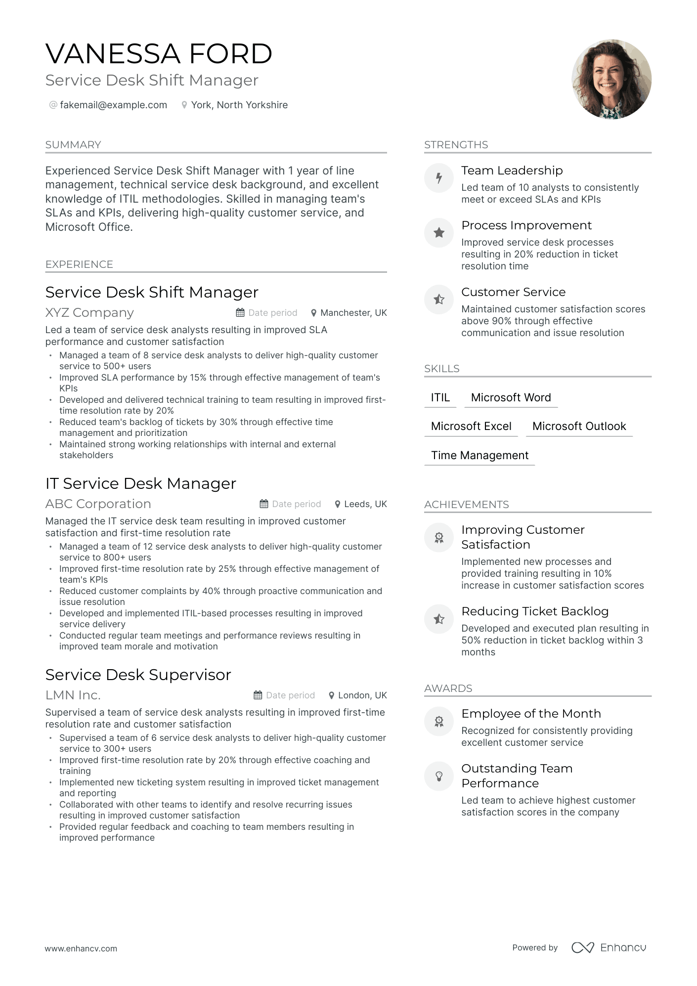 5 Service Desk Manager Resume Examples & Guide for 2023