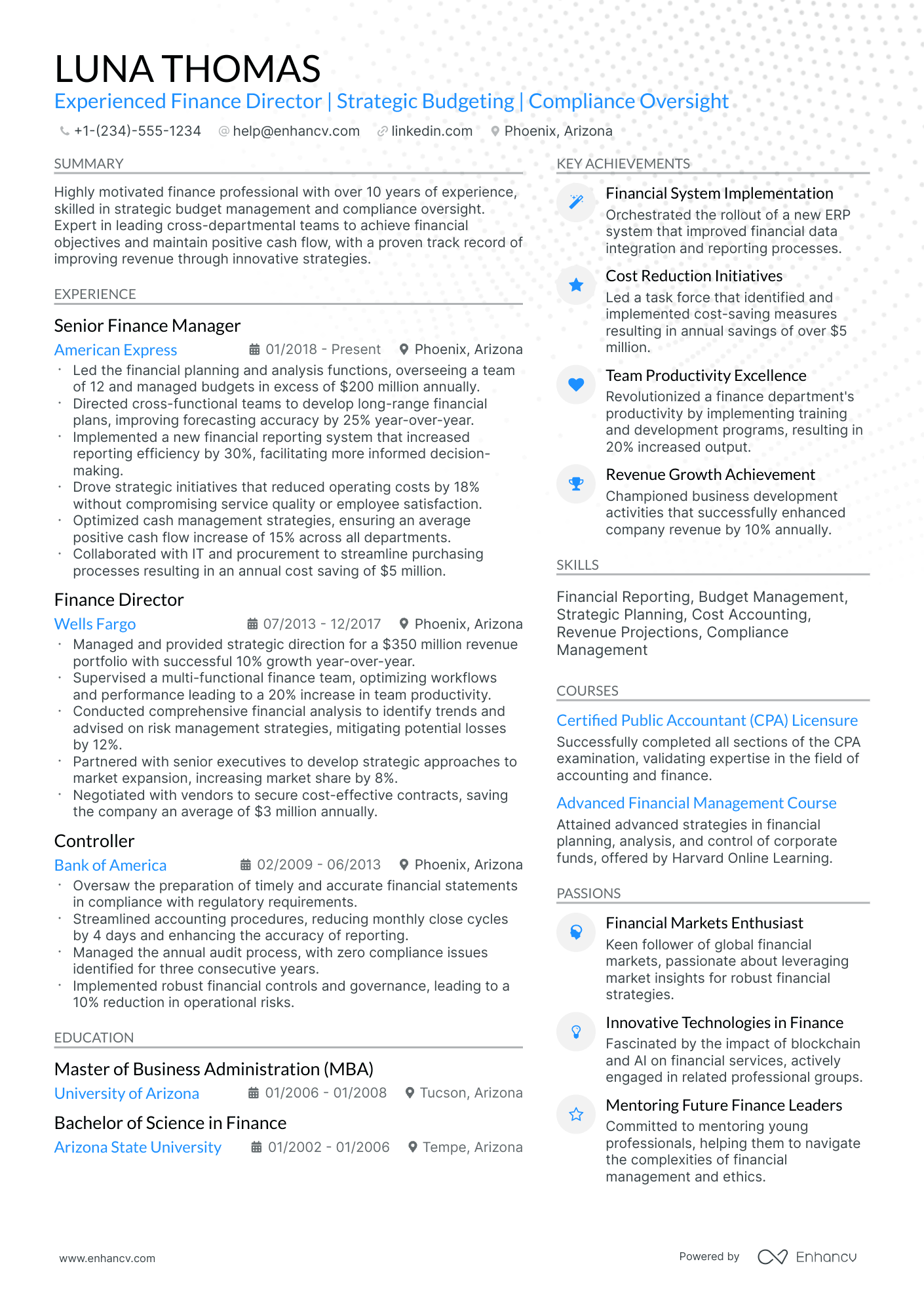 10 Director of Finance Resume Examples & Guide for 2026