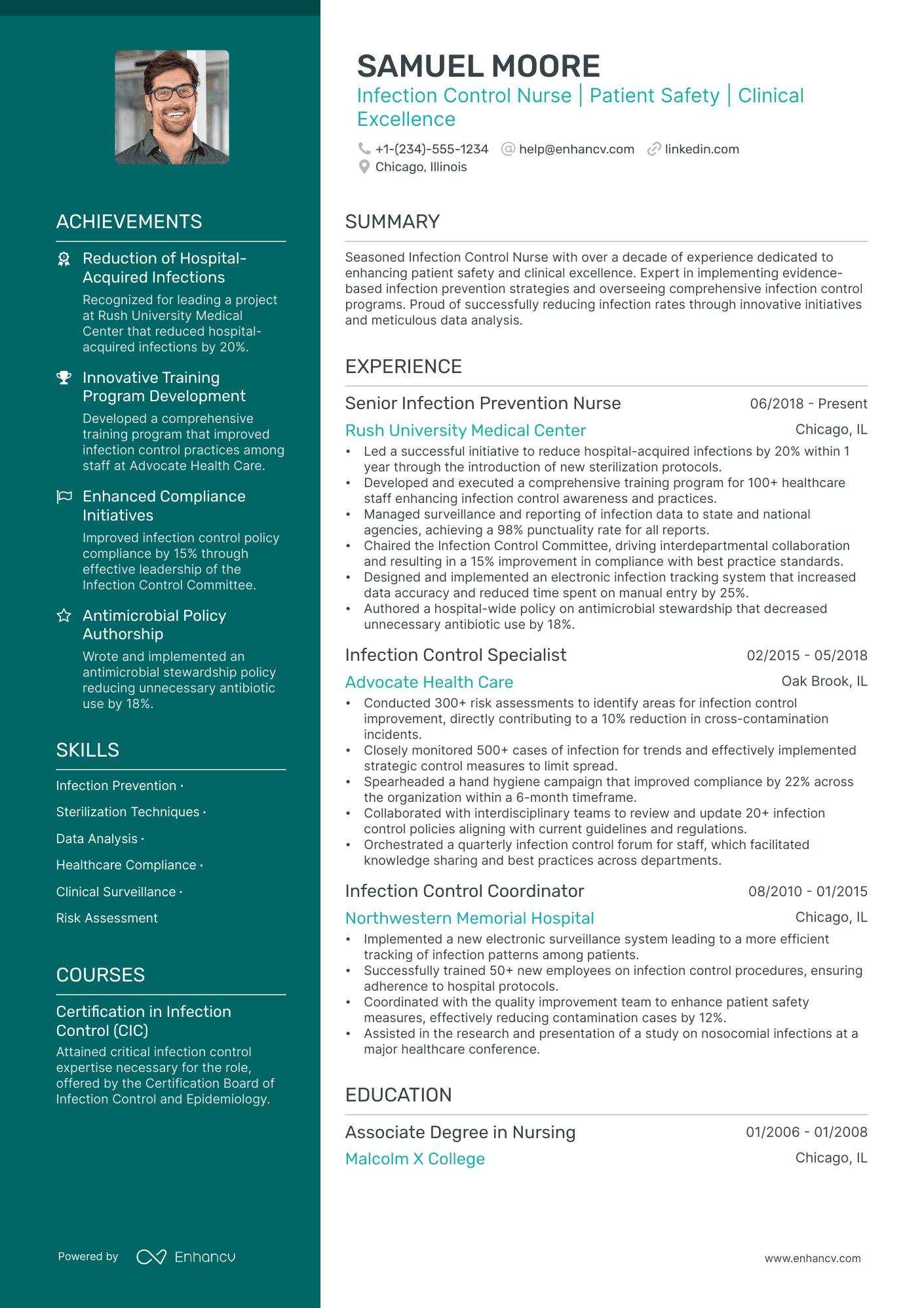 5 Infection Control Nurse Resume Examples & Guide for 2024