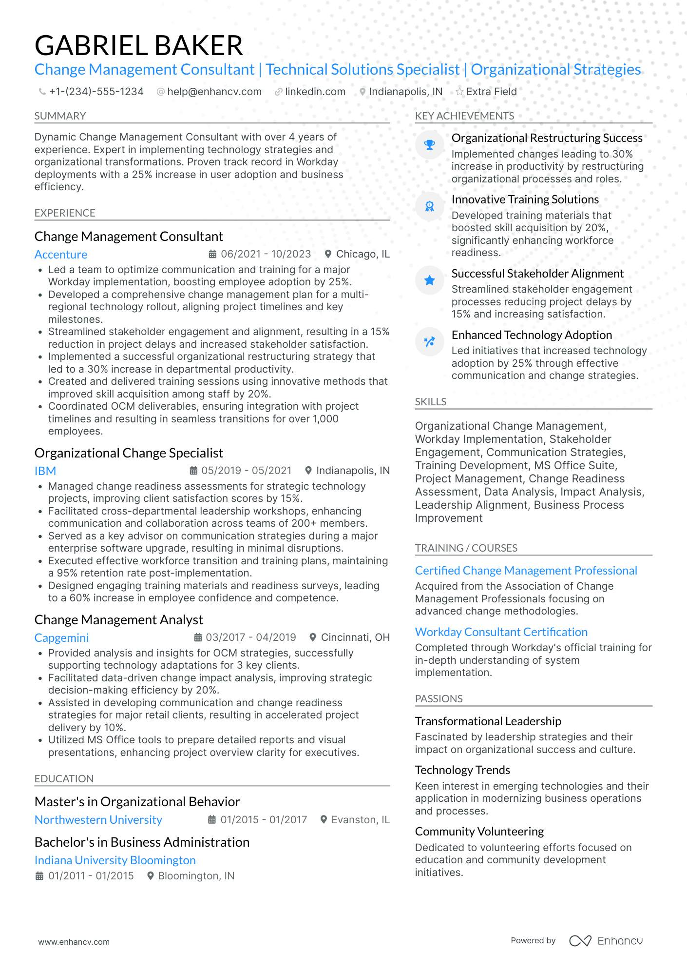 15 Change Management Resume Examples & Guide for 2025