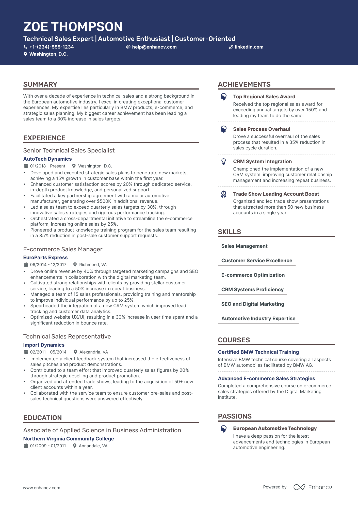 5 Technical Sales Representative Resume Examples & Guide for 2024