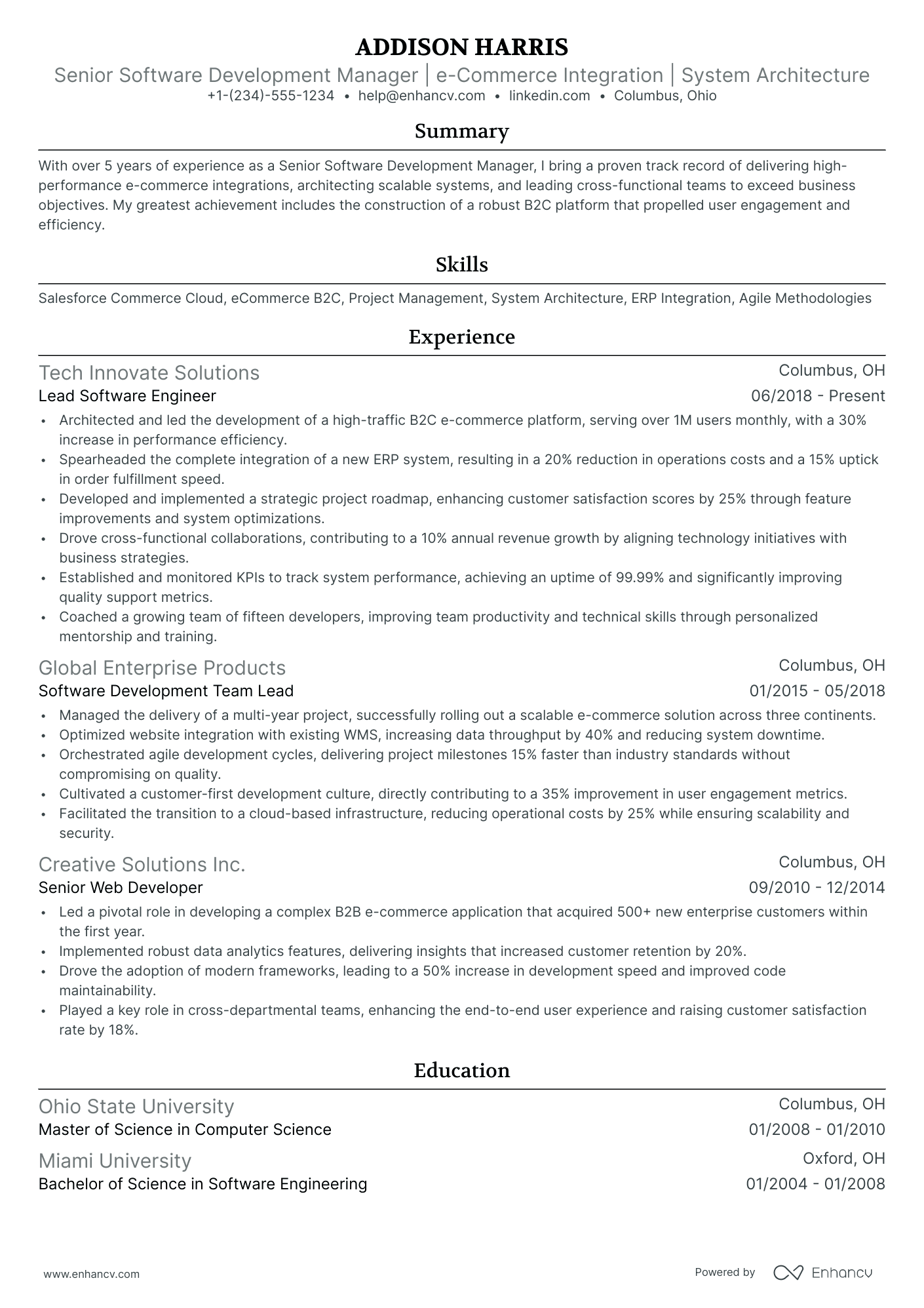 10 Software Development Manager Resume Examples & Guide for 2026