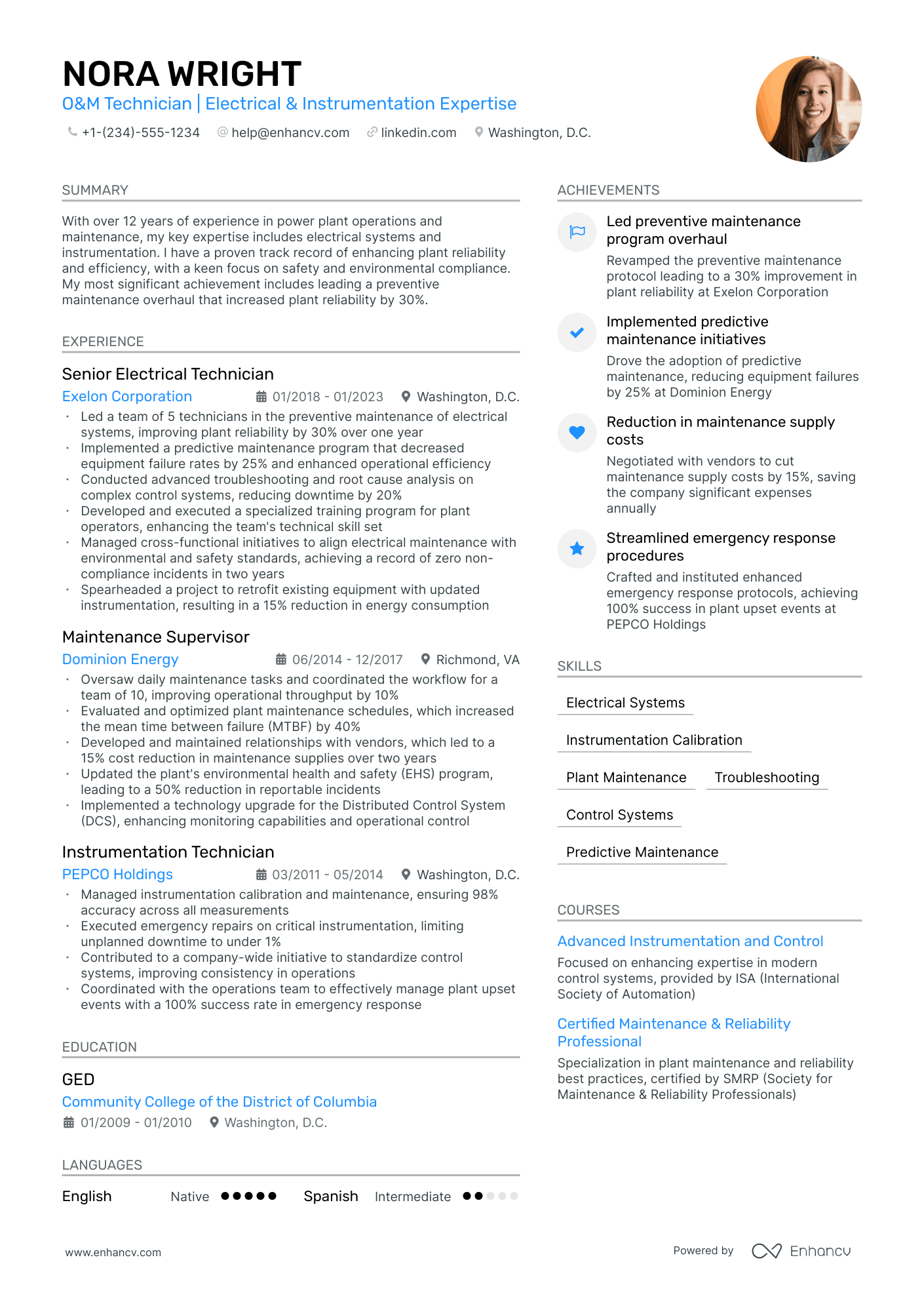 5 Maintenance Technician Resume Examples & Guide for 2024