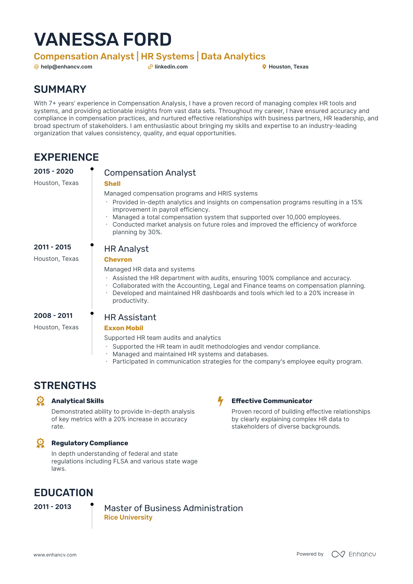 5 Compensation Analyst Resume Examples & Guide for 2024