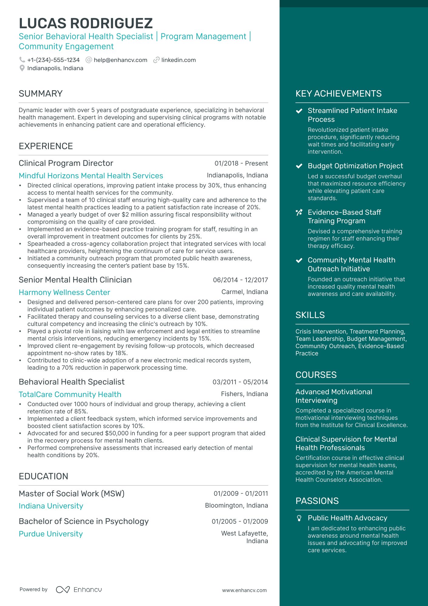10 Mental Health Program Manager Resume Examples & Guide for 2025