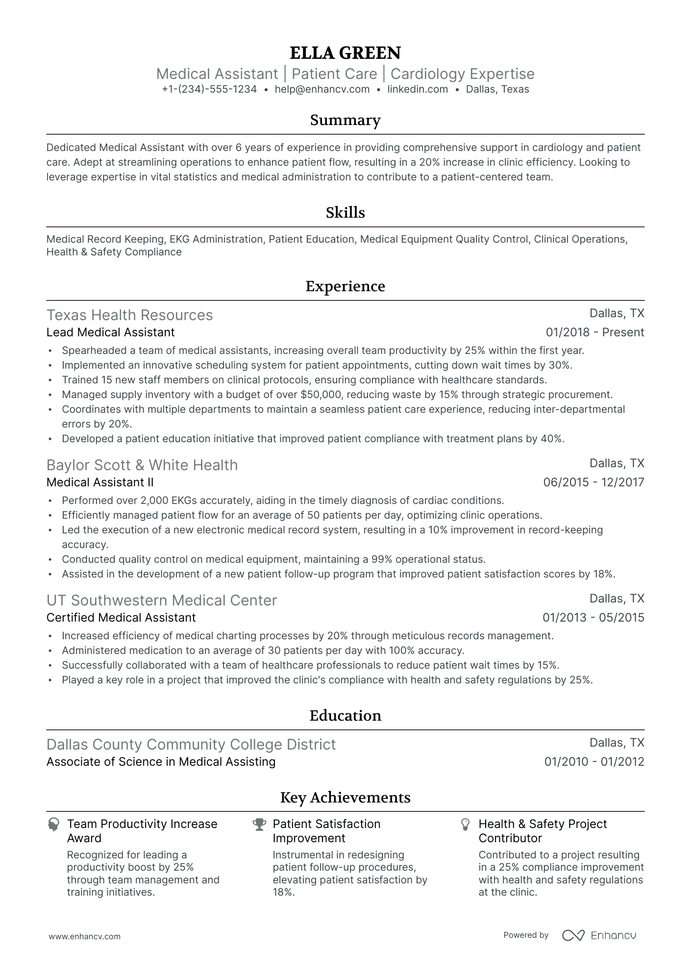 10 Cardiology Medical Assistant Resume Examples & Guide for 2025 10 Cardiology Medical Assistant Resume Examples & Guide for 2025