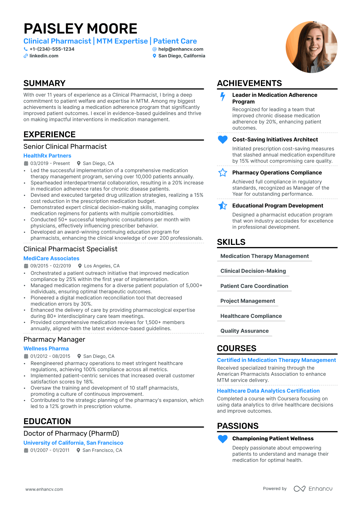 10 Pharmacist Resume Examples & Guide for 2026