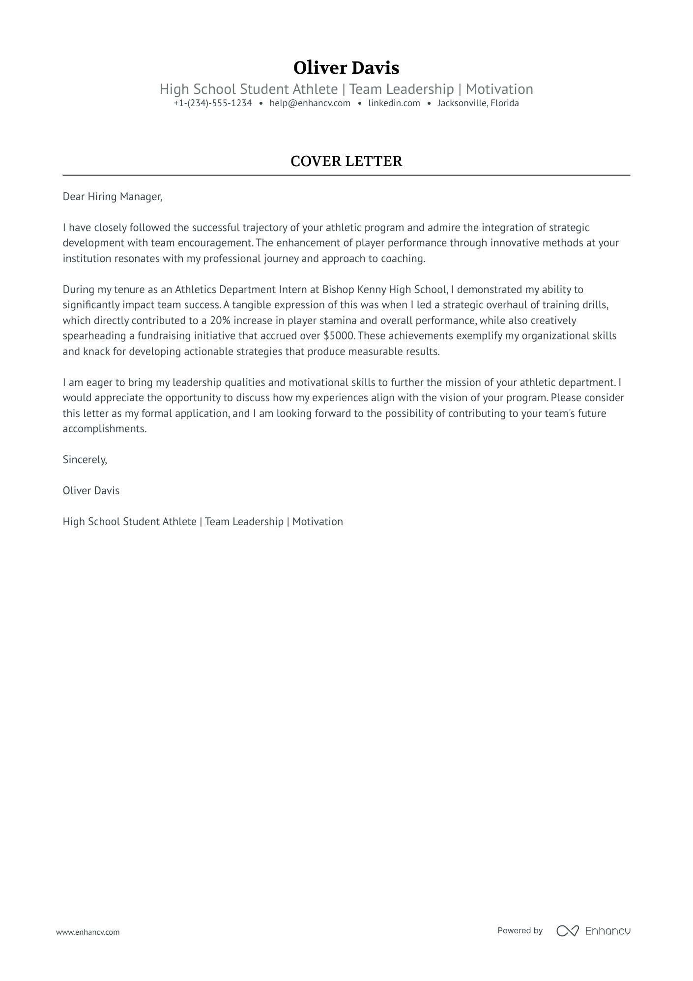 10 Professional High School Student Cover Letter Examples for 2025