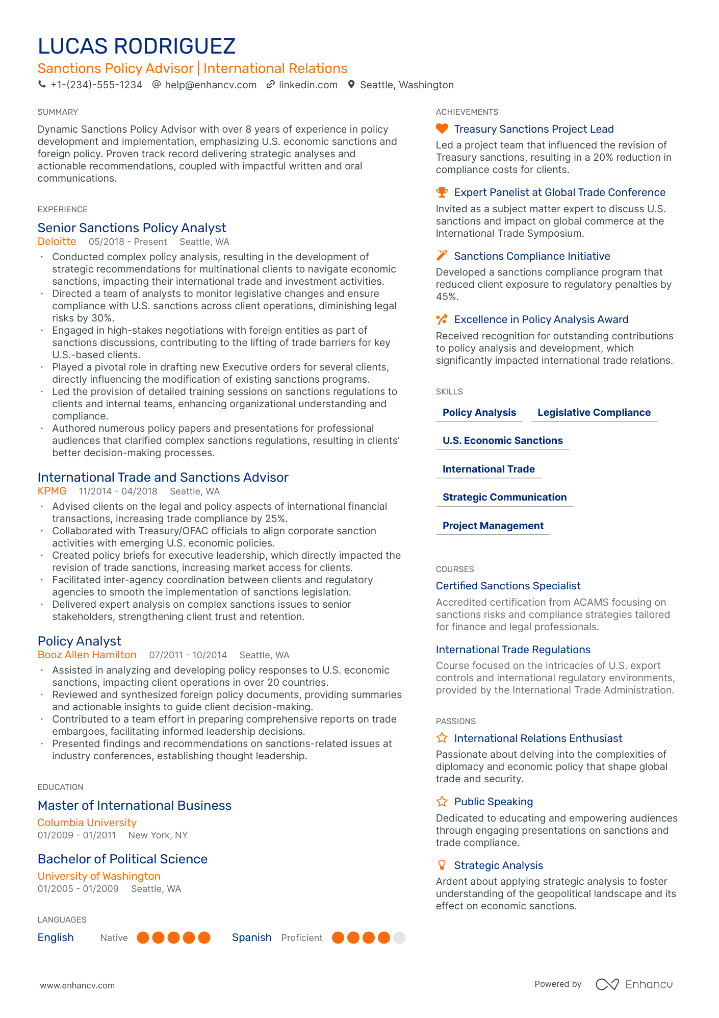 5 Policy Analyst Resume Examples & Guide for 2024