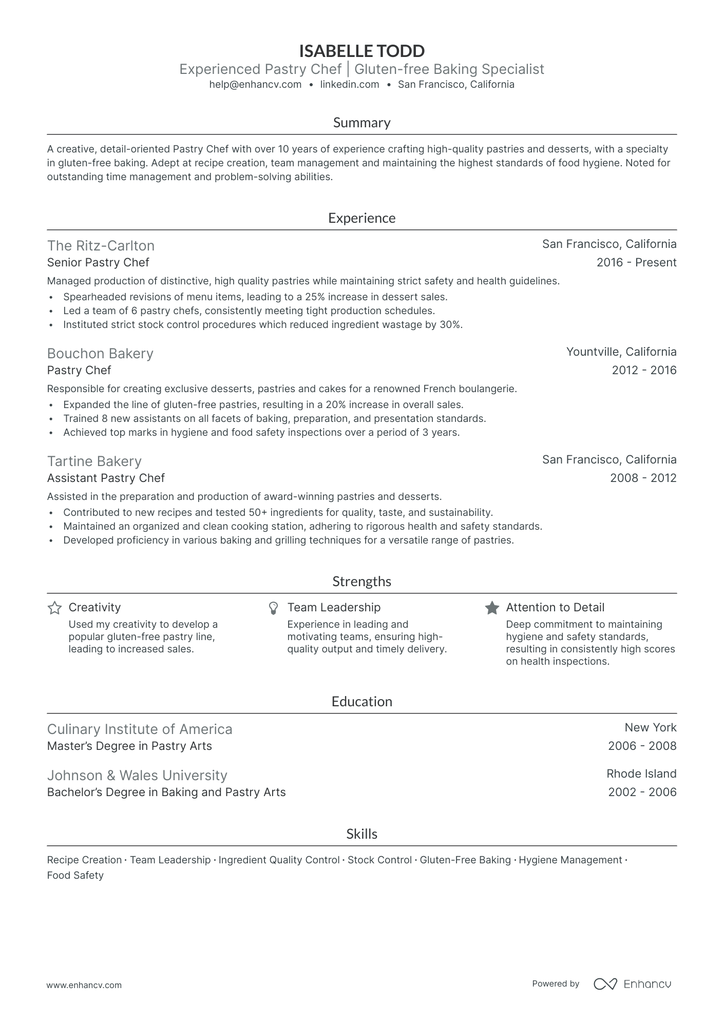 5 Pastry Chef Resume Examples & Guide for 2024