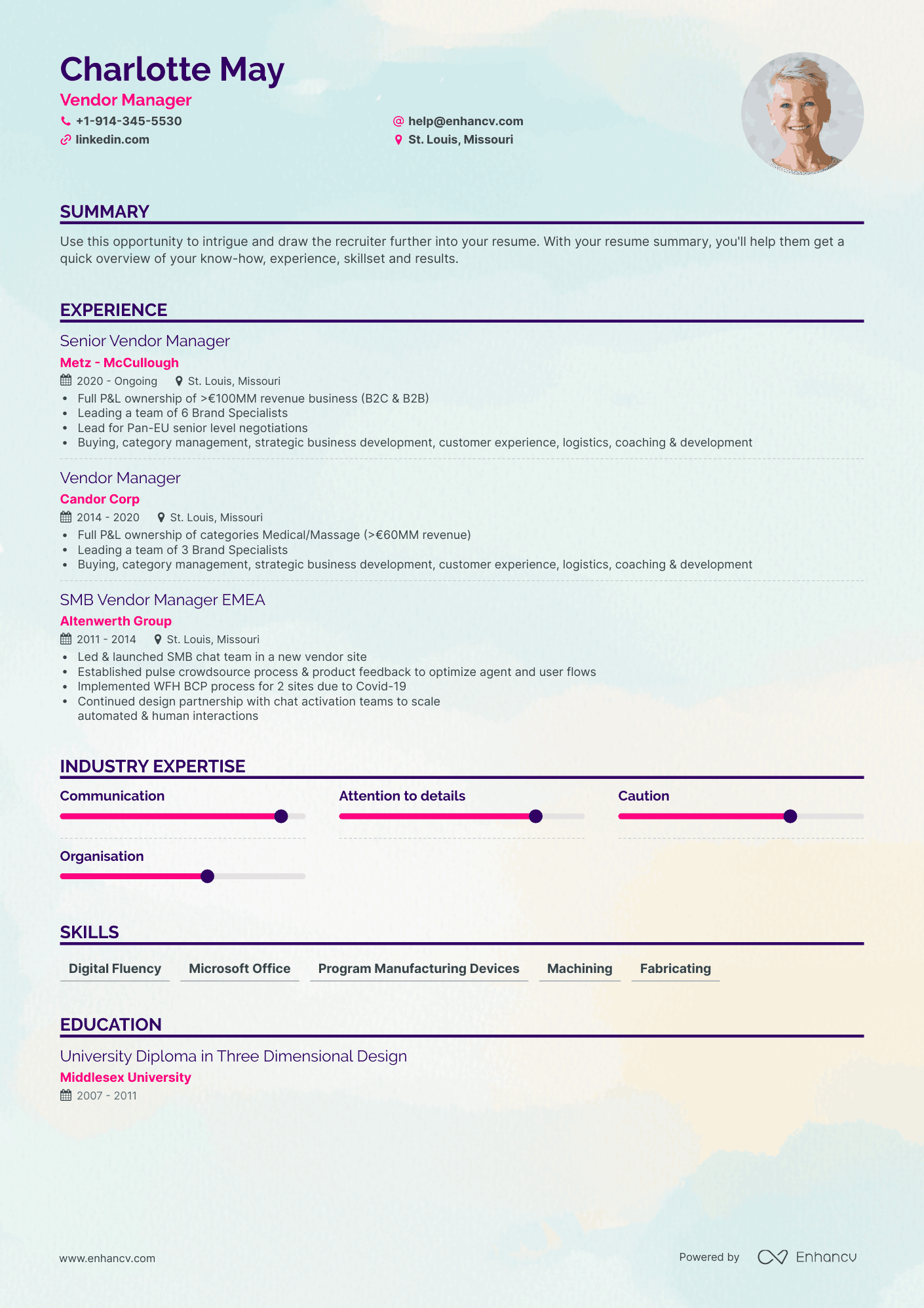 Vendor Manager Resume Examples & Guide for 2023 (Layout, Skills ...