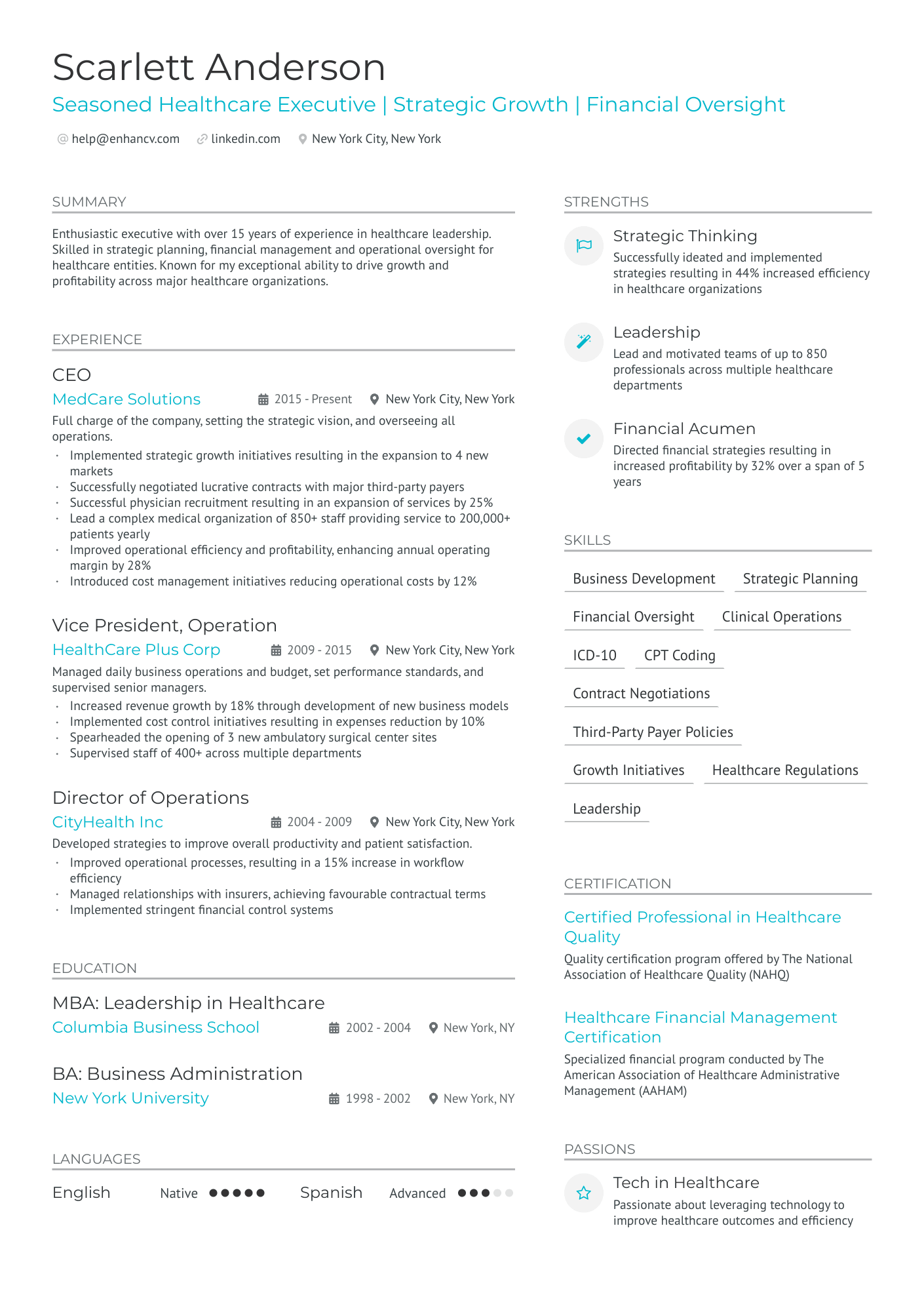 42 CEO Resume Examples & Guide for 2026