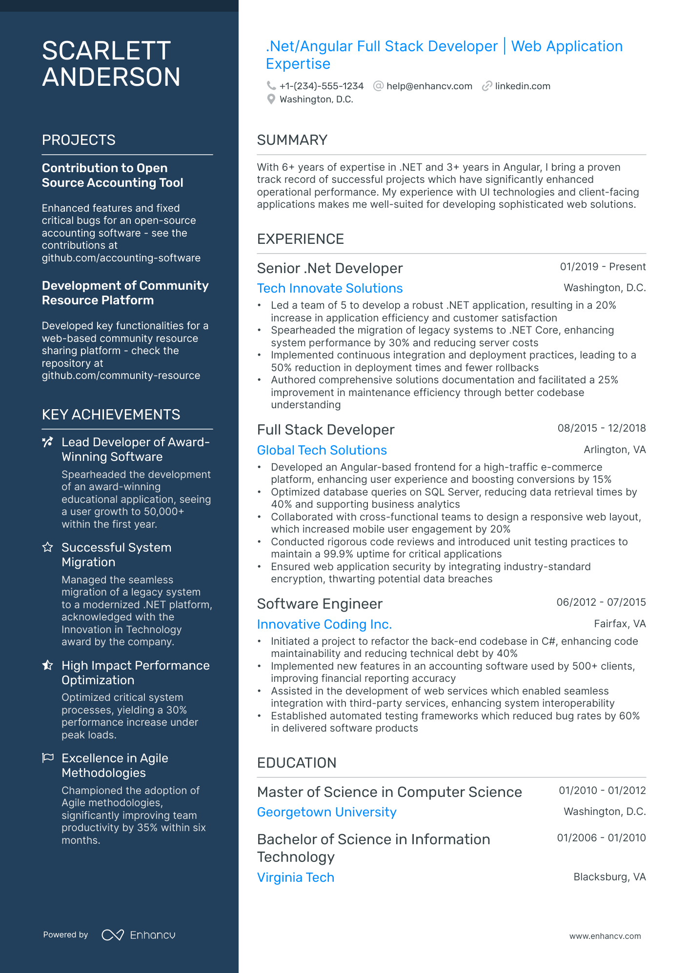 10 Angular Full-Stack Developer Resume Examples & Guide for 2025
