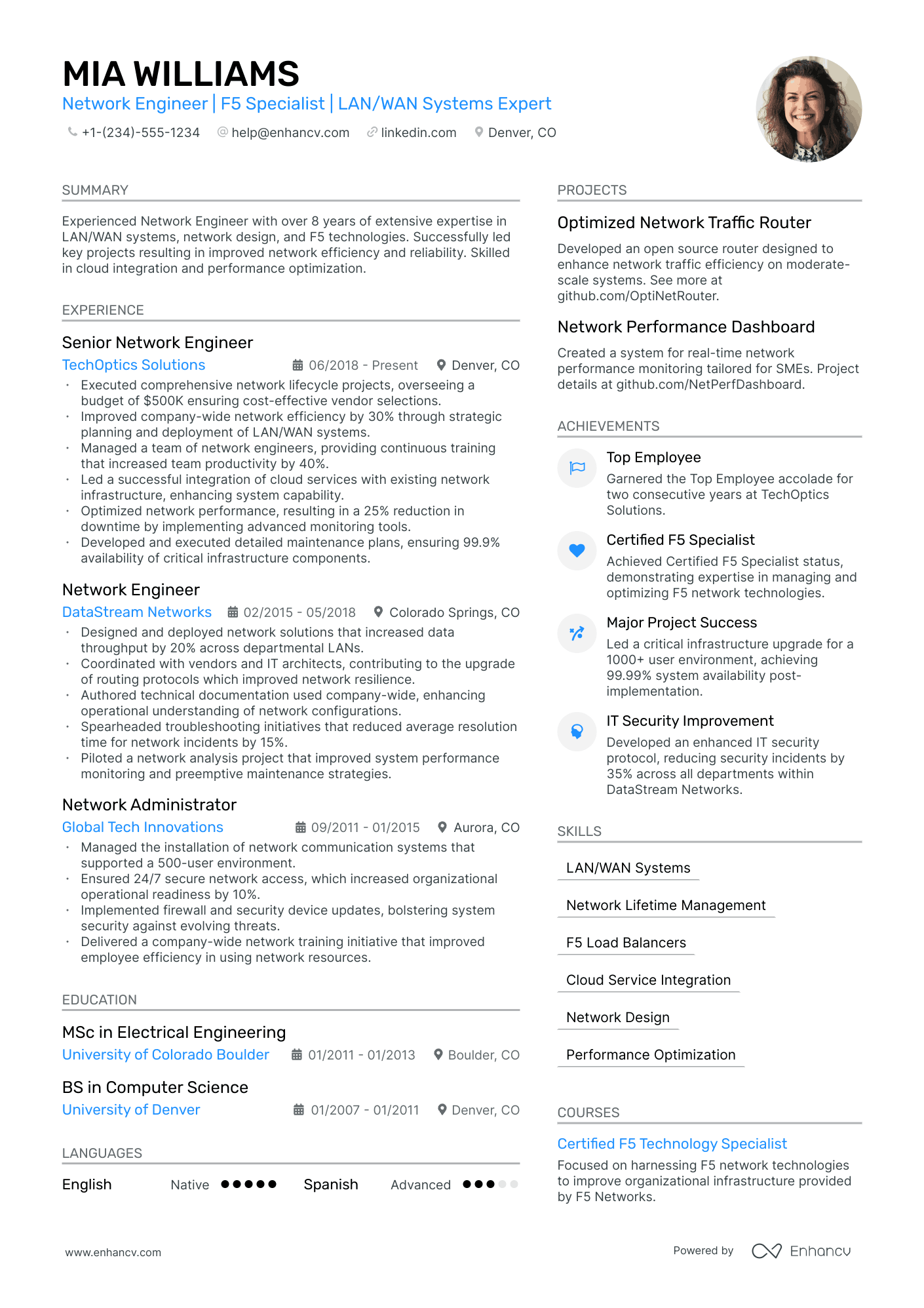 5 F5 Network Engineer Resume Examples & Guide for 2024