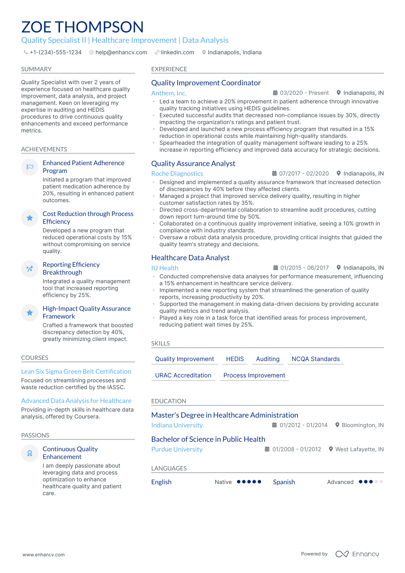 5 Quality Specialist Resume Examples & Guide for 2024