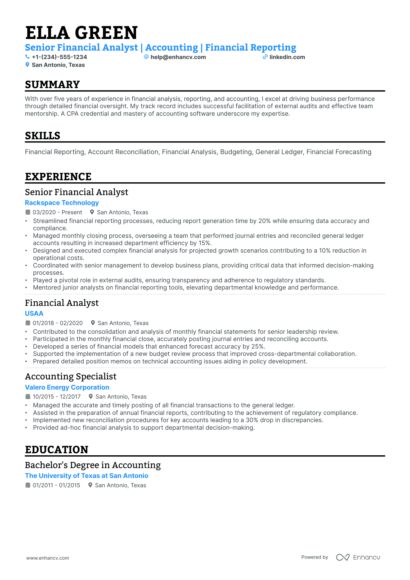 10 Corporate Financial Analyst Resume Examples & Guide for 2025