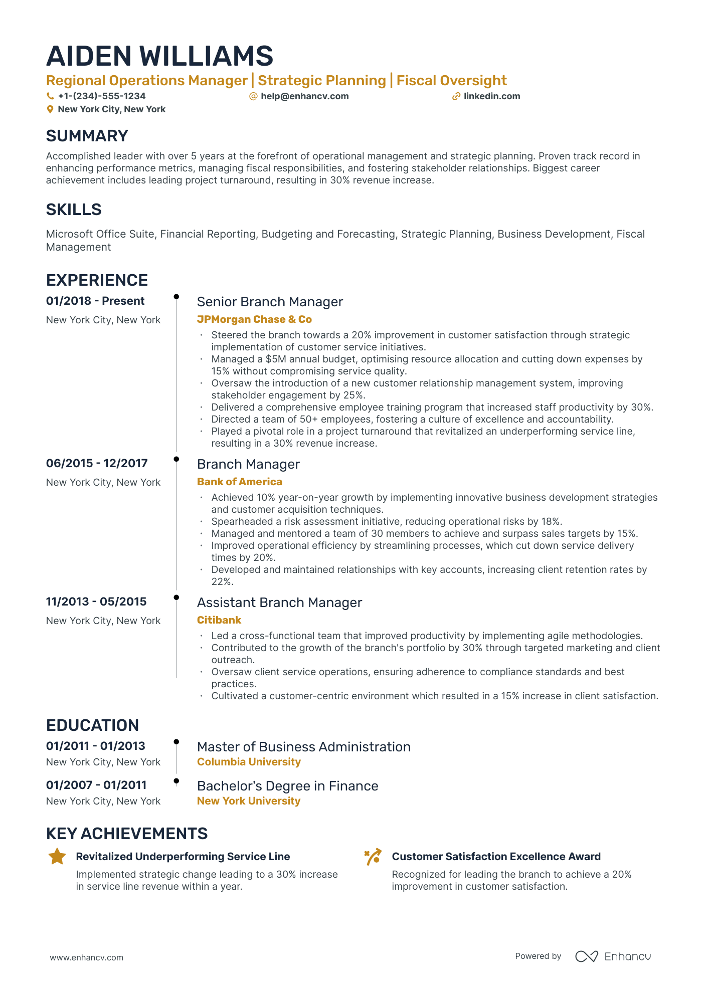 10 Regional Director Resume Examples & Guide for 2025