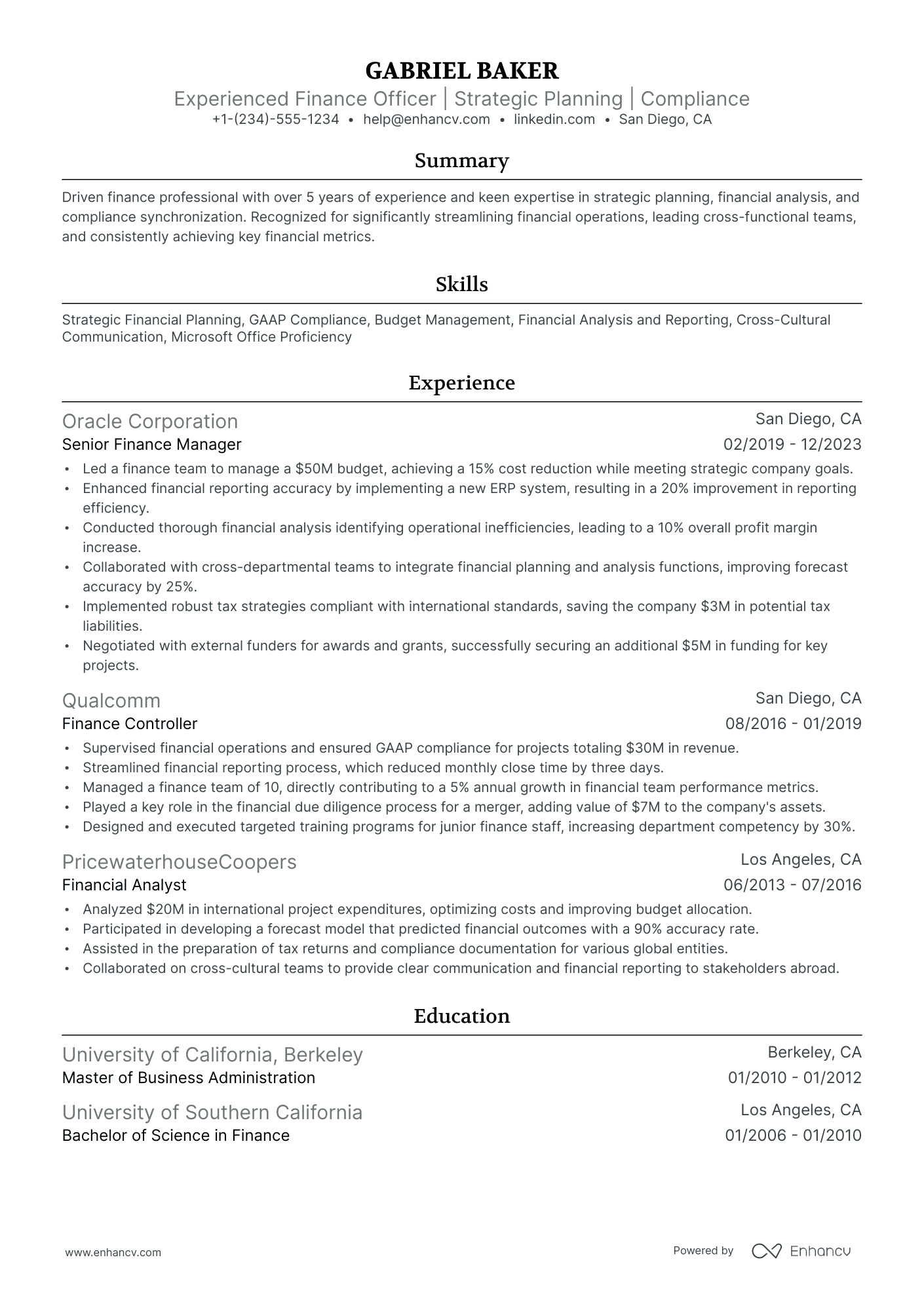 10 Finance Officer Resume Examples & Guide for 2026