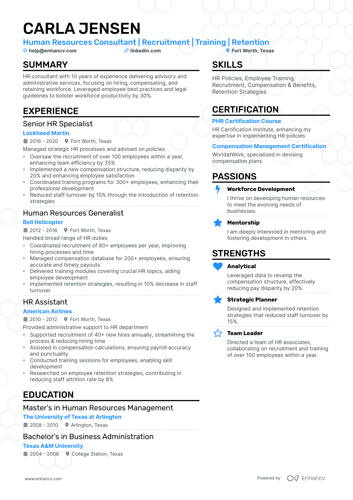 10 Human Resources Consultant Resume Examples & Guide for 2025