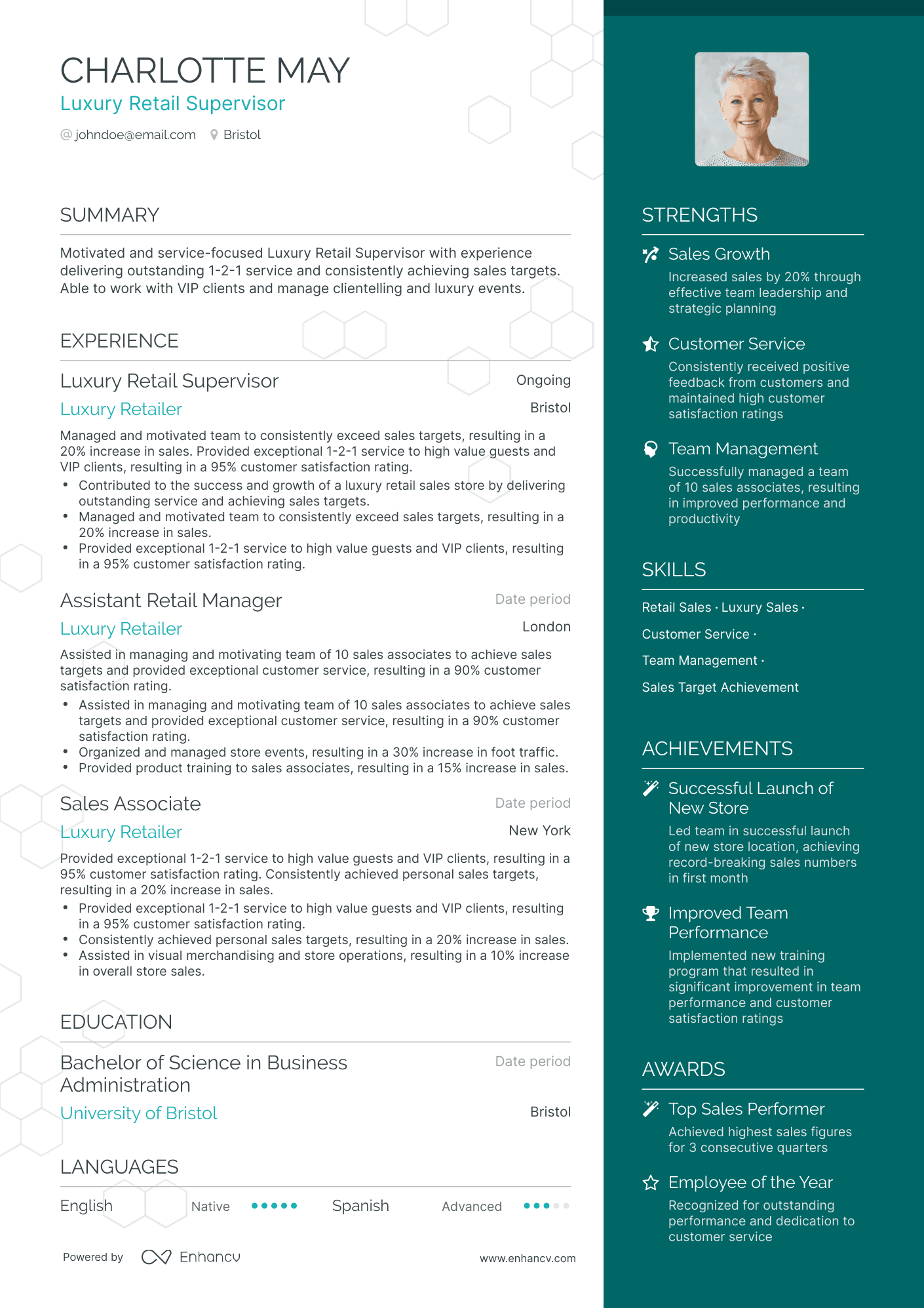 5 Retail Sales Supervisor Resume Examples & Guide for 2024