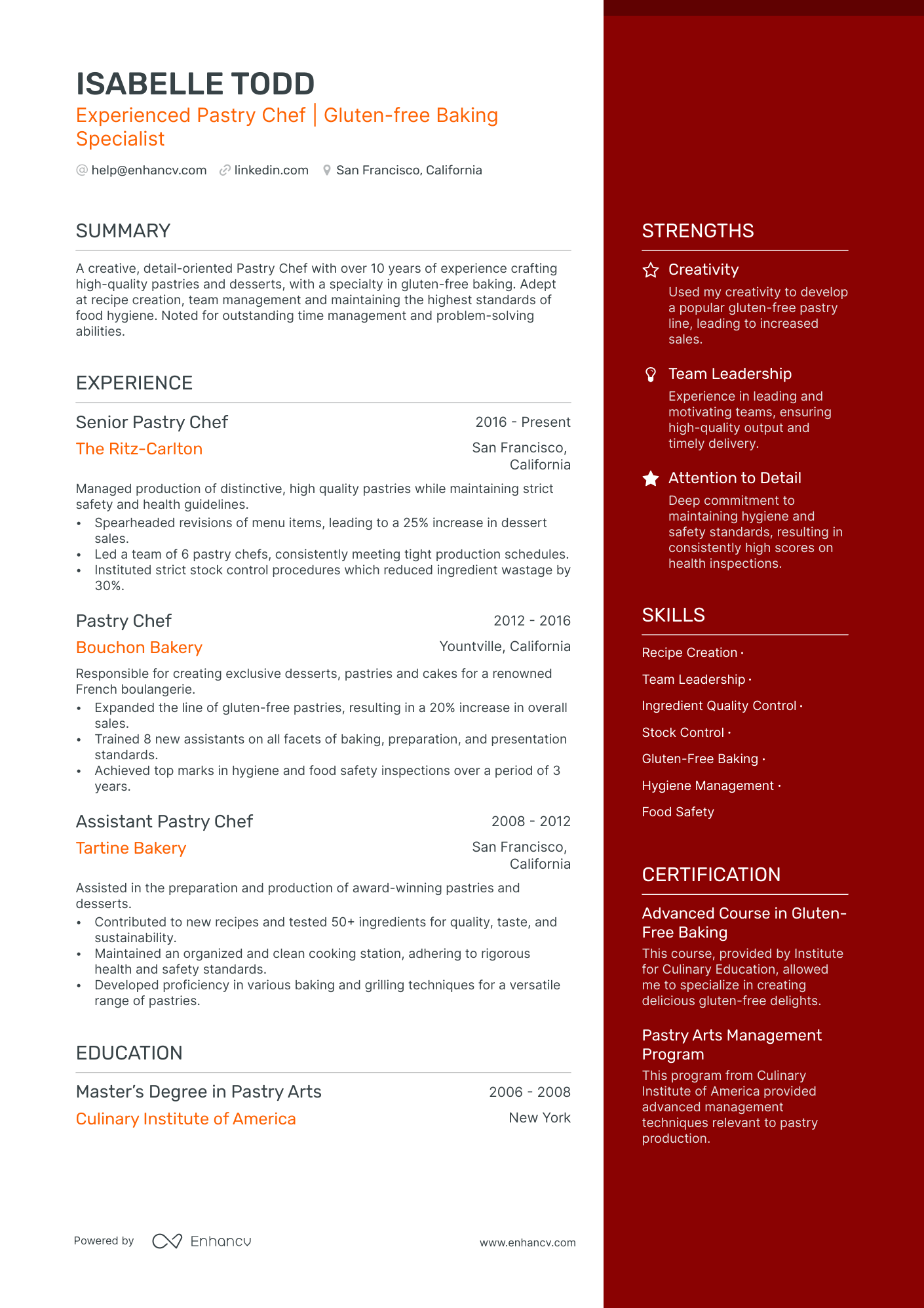 8 Chef Resume Examples & Guide for 2024