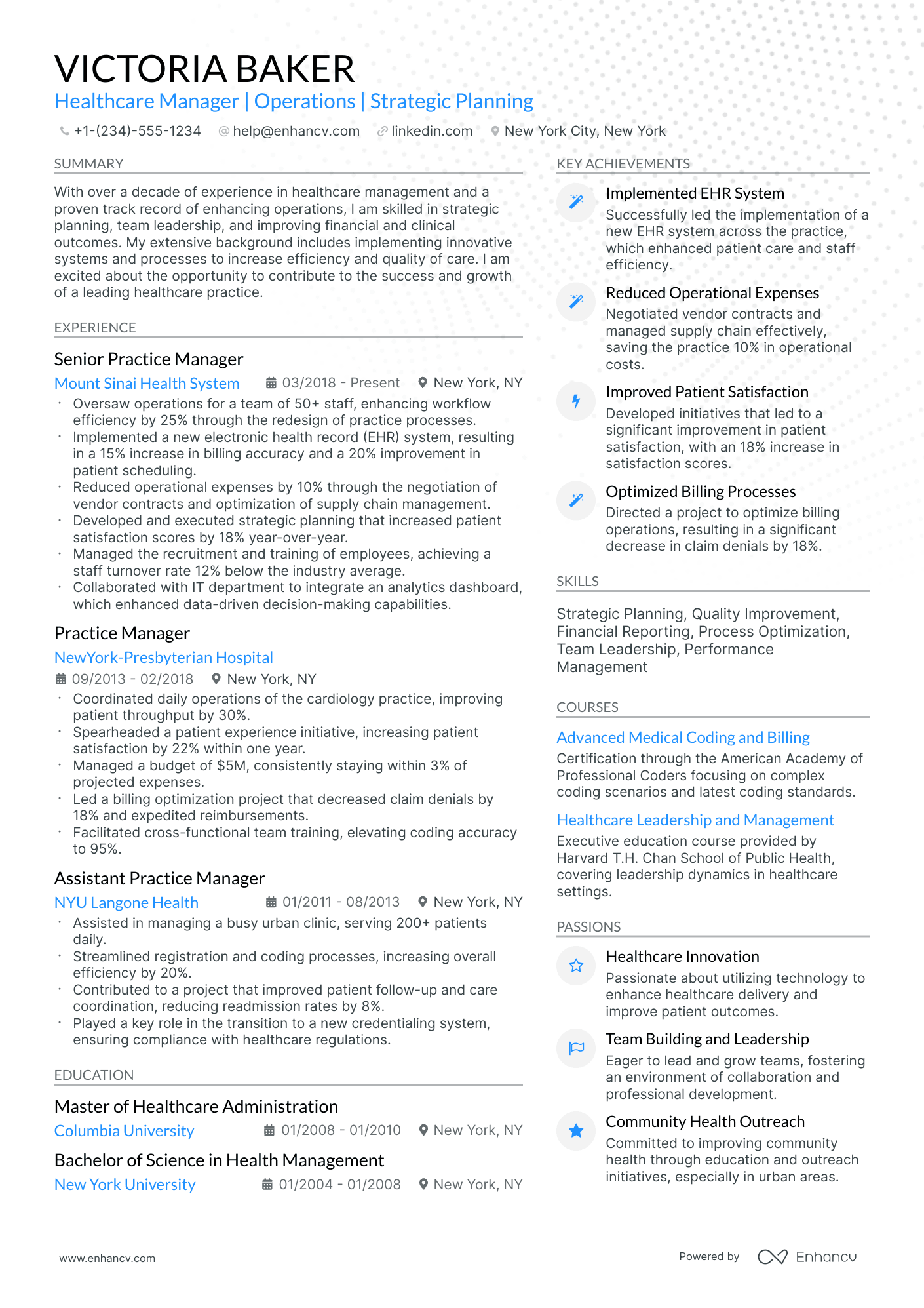 10 Practice Manager Resume Examples & Guide for 2026